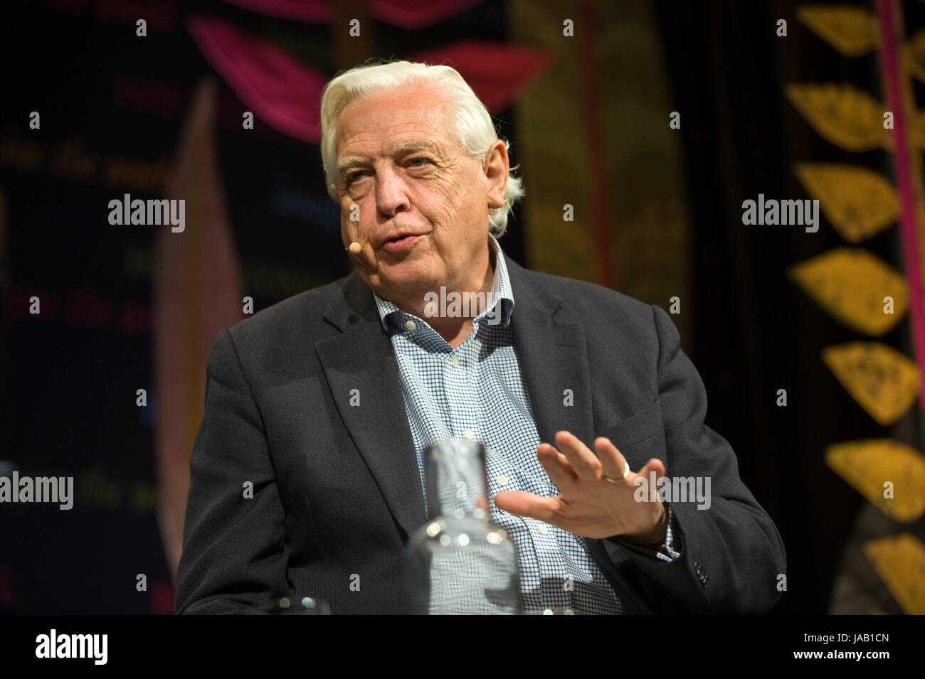 John Simpson BBC journalist speaking about his life & career on stage ...