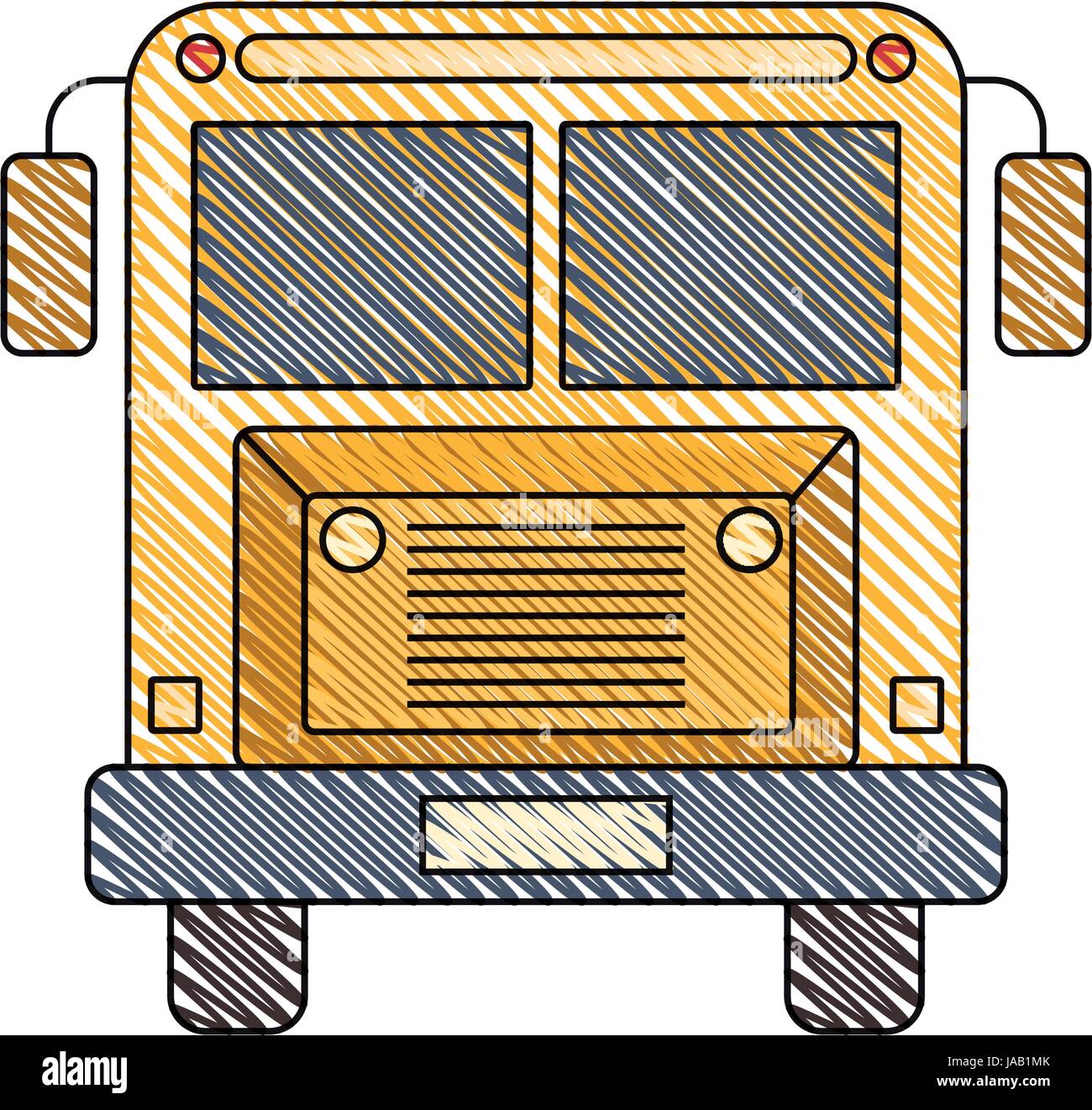 Front Of School Bus Drawing