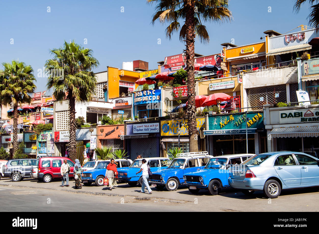 Street scene, Piazza, Addis Ababa, Ethiopia Stock Photo - Alamy