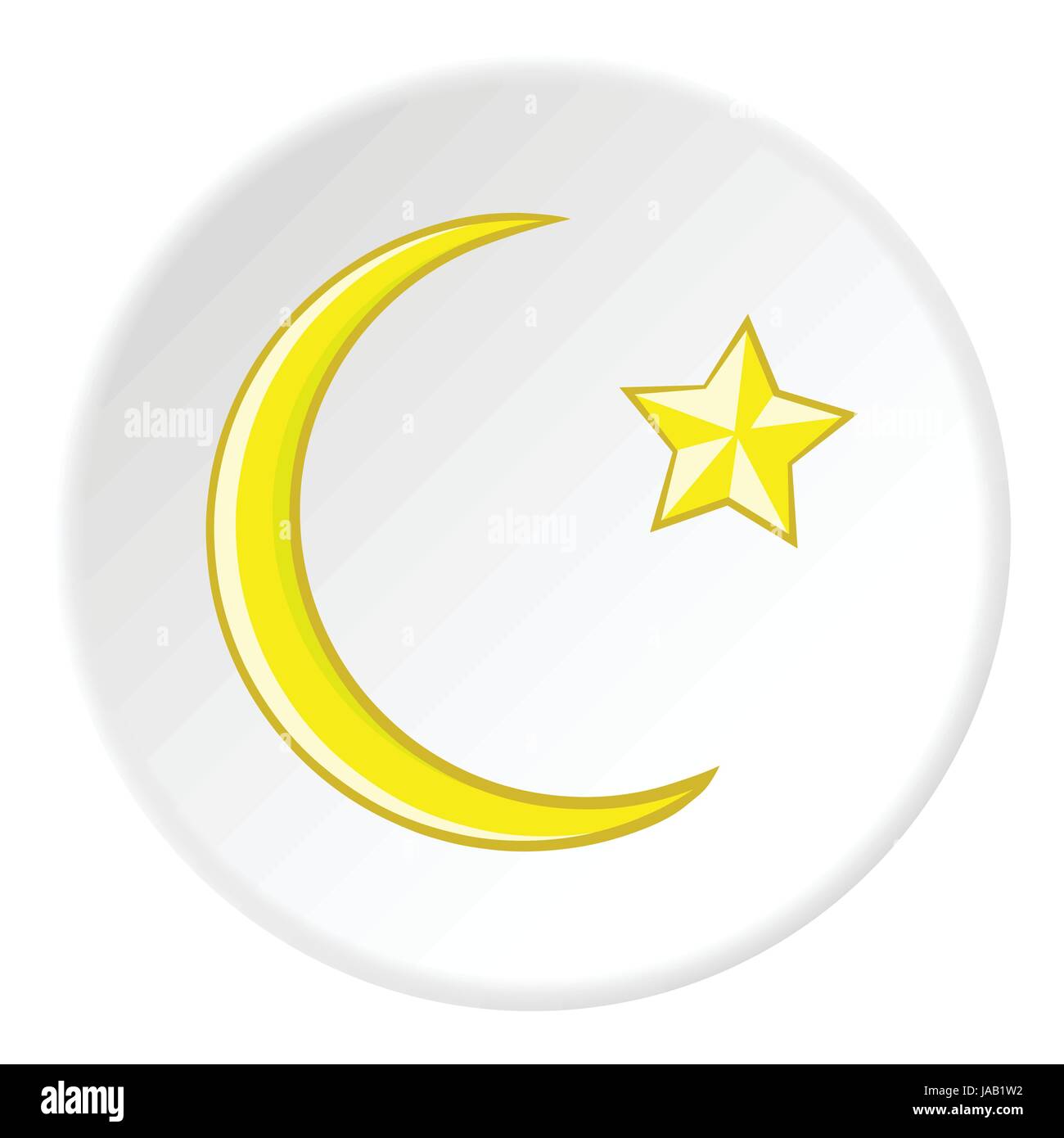Yellow star crescent symbol islam Stock Vector Images - Alamy