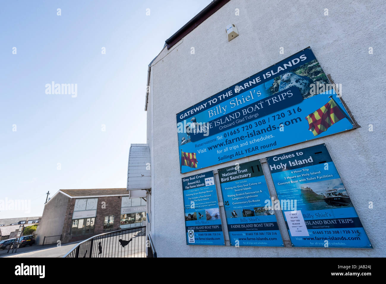 Billy Shiel's boat trip booking office. Seahouses, Northumberland, UK ...