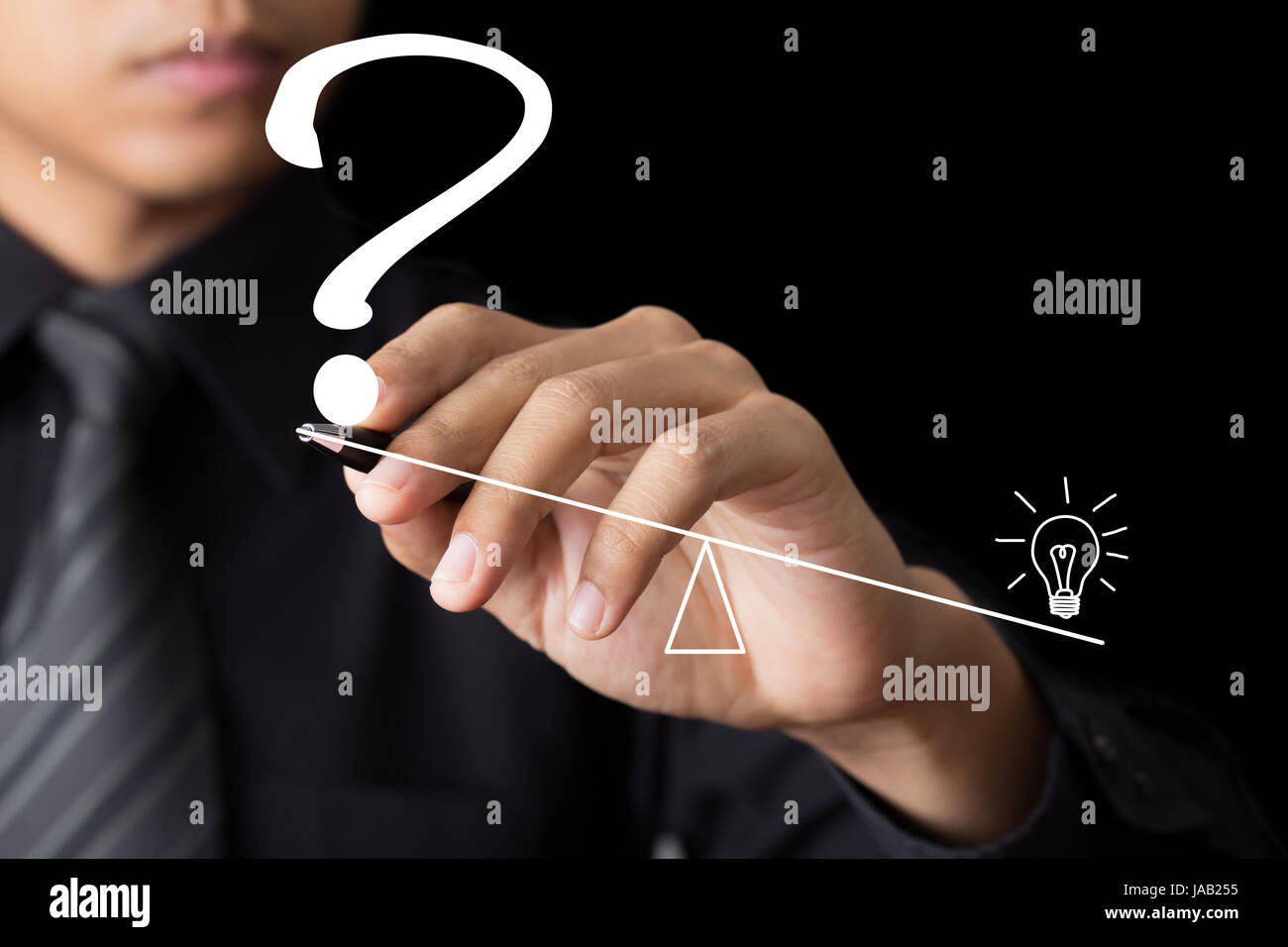 business man eliminate problem and find solution Stock Photo - Alamy