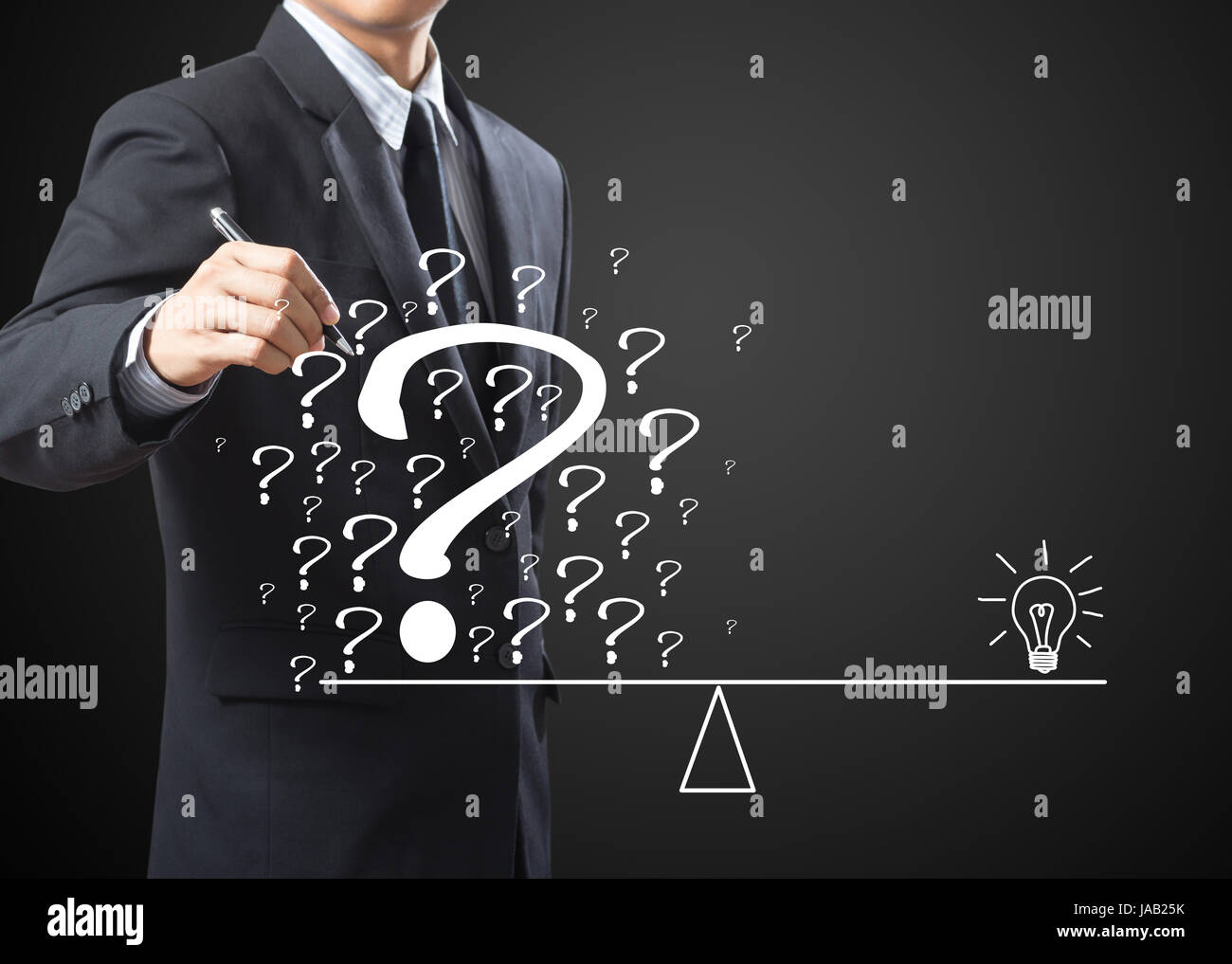 business man eliminate problem and find solution Stock Photo - Alamy