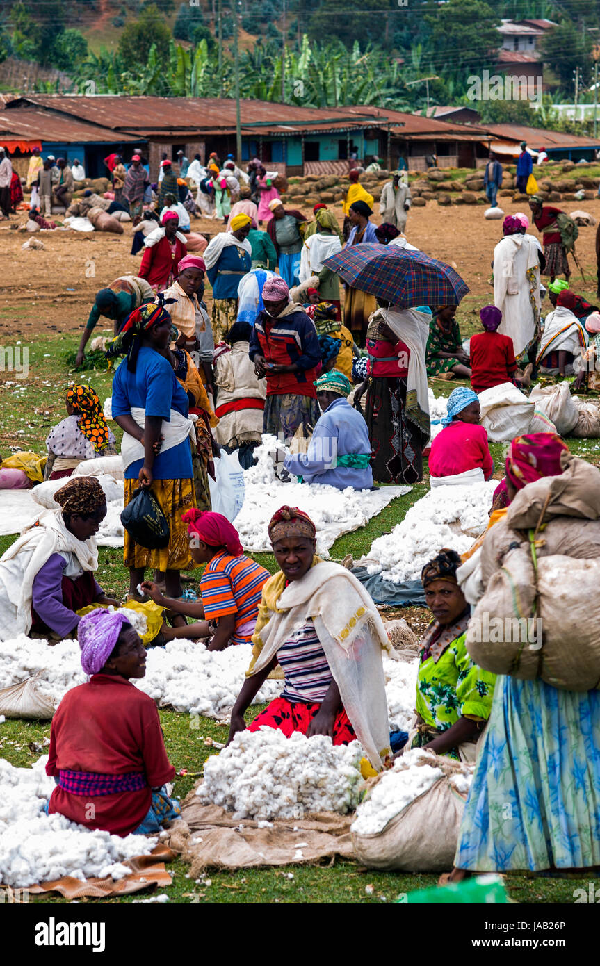Dorze village market scene, near Arba Minch, Ethiopia Stock Photo - Alamy