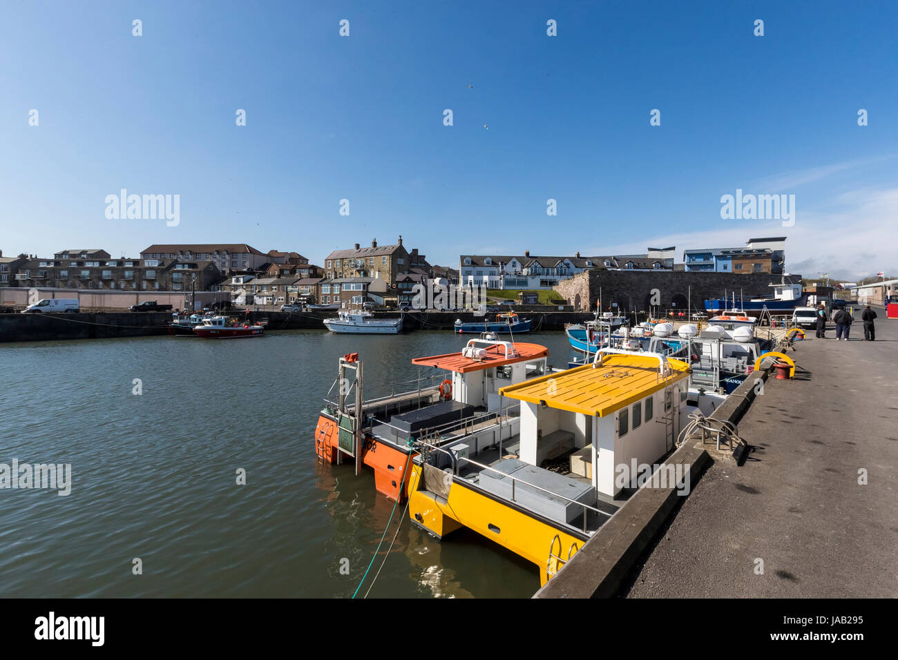 Seahouses harbour, Northumberland. UK Stock Photo - Alamy