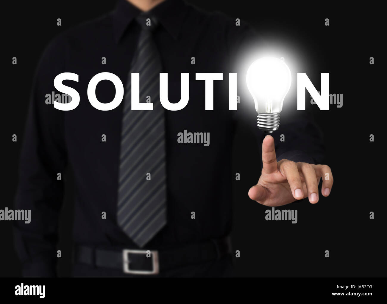idea or innovation change problem to solution concept Stock Photo - Alamy