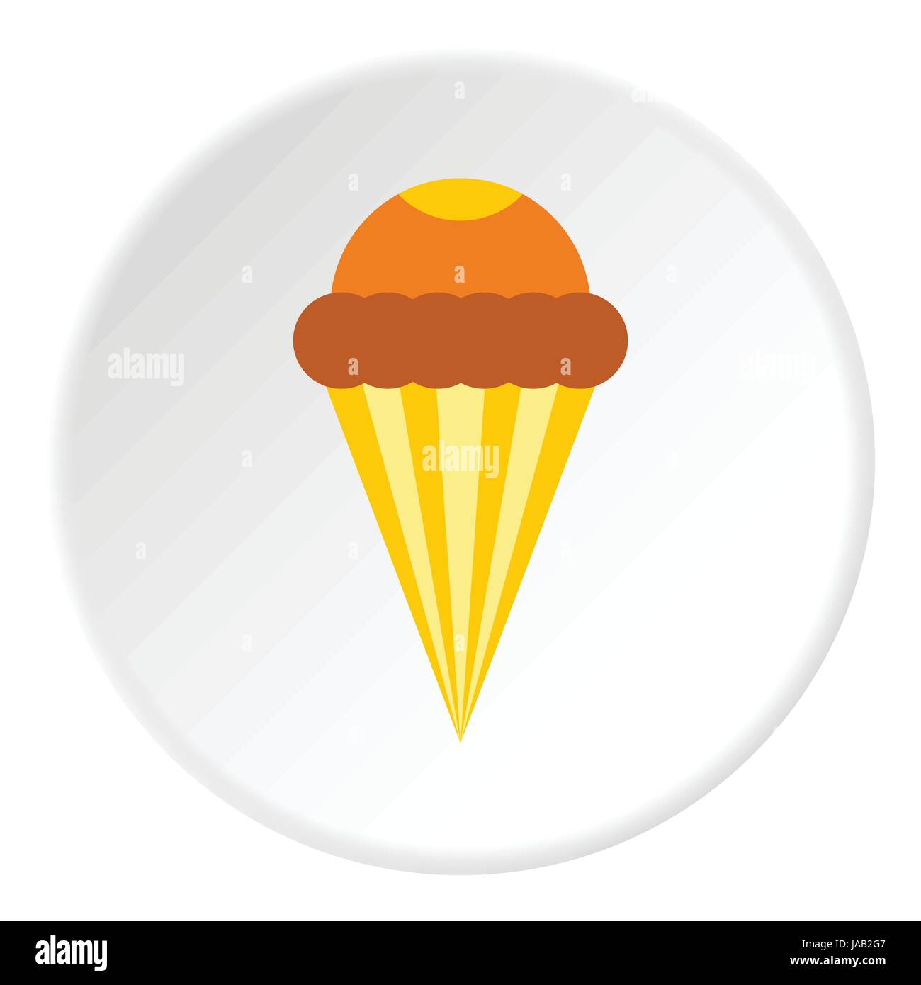 Ice cream cone with frosting icon, flat style Stock Vector Image & Art ...