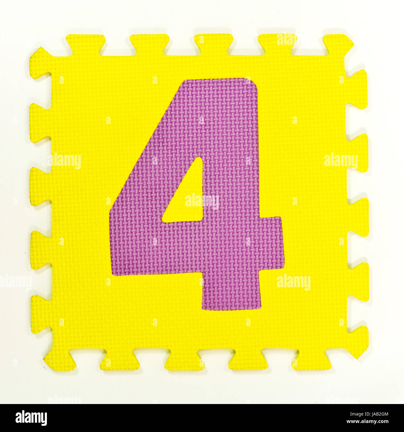 Number Puzzle Pieces on White Background Stock Photo - Alamy