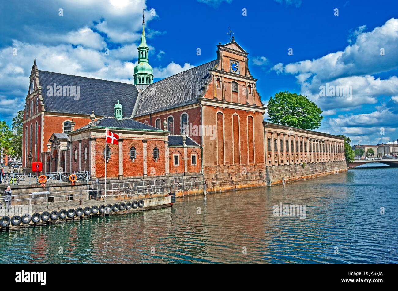 Church of Holmen by Inderhavn Canal, Copenhagen, Denmark Stock Photo ...