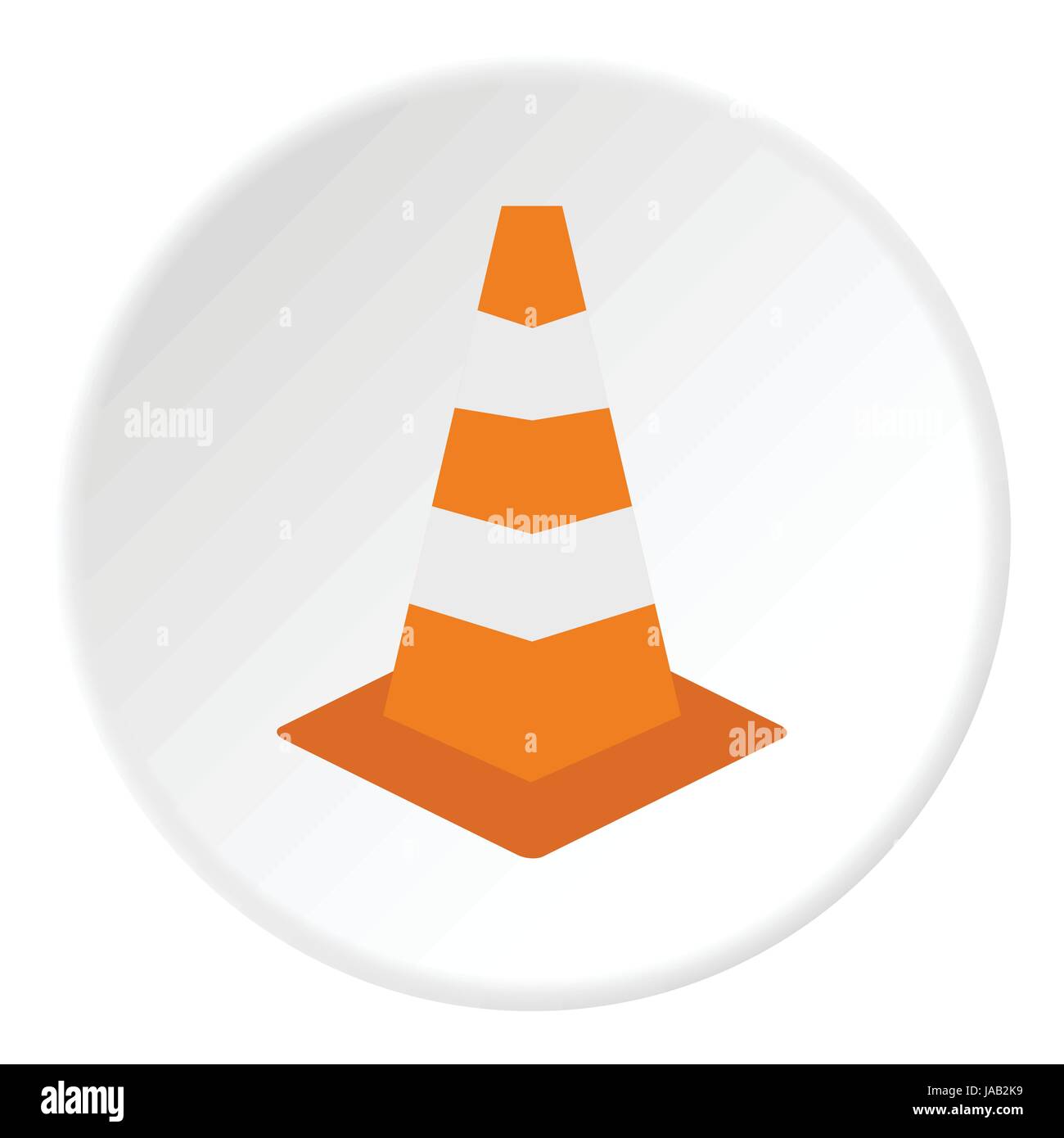 Road sign cone icon. Flat illustration of road sign cone vector icon ...