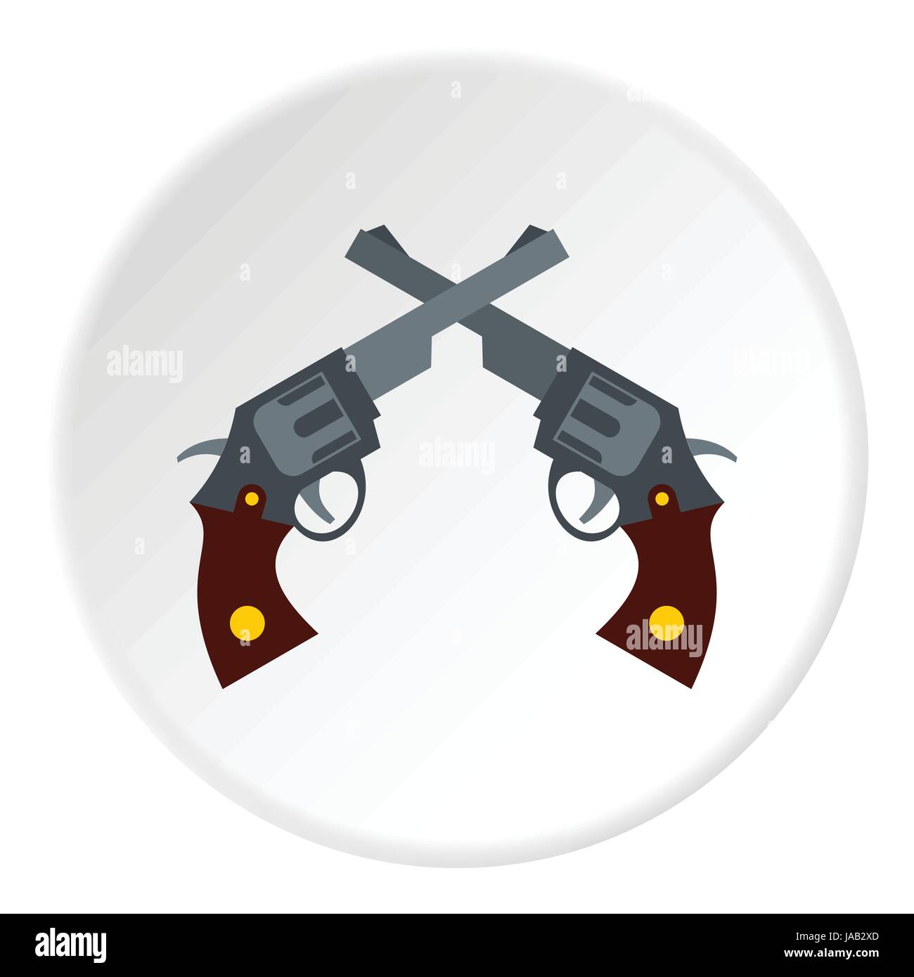 Revolvers icon. Flat illustration of revolvers vector icon for web ...