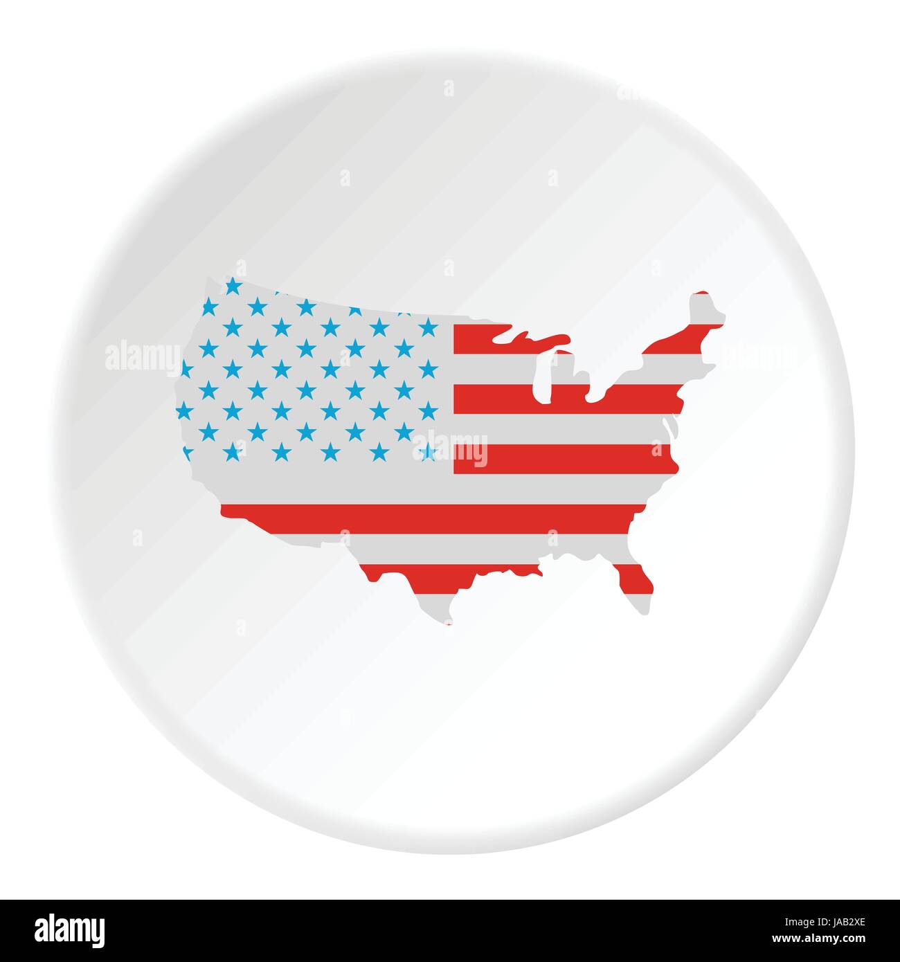 USA map icon. Flat illustration of USA map vector icon for web Stock ...