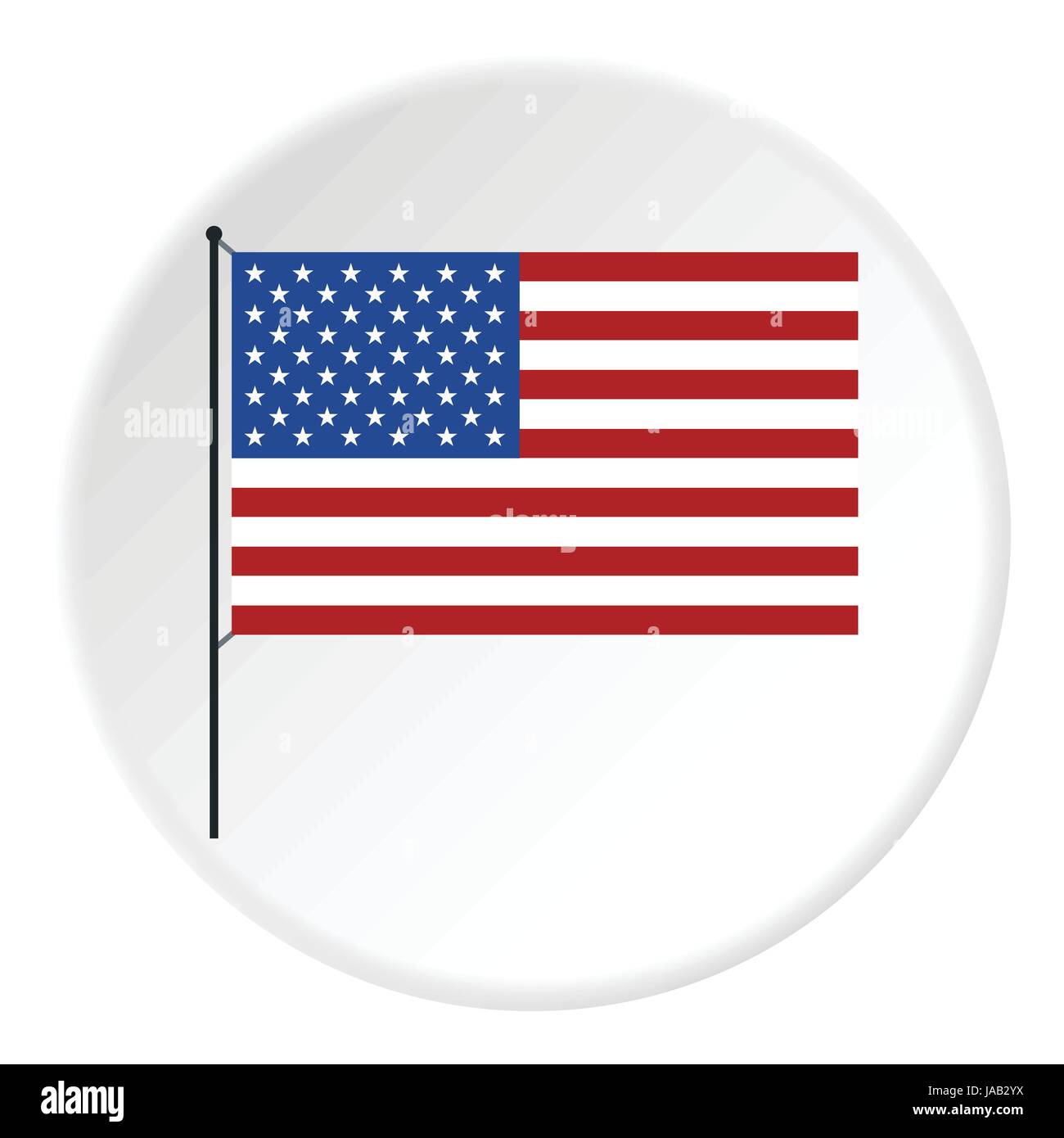 American flag icon. Flat illustration of American flag vector icon for ...