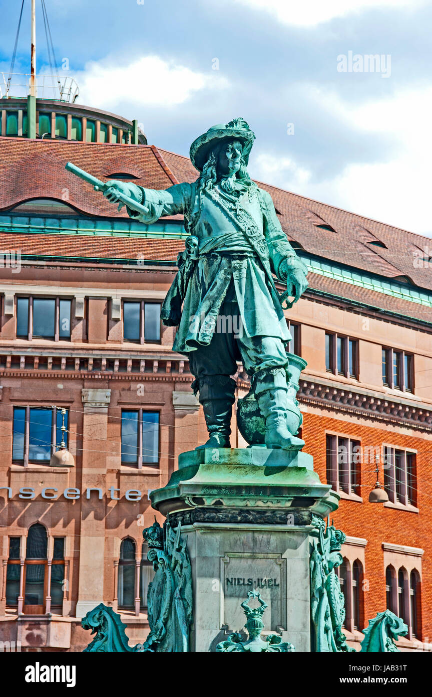 Niels Juel Statue, Naval Officer, Copenhagen, Denmark Stock Photo - Alamy