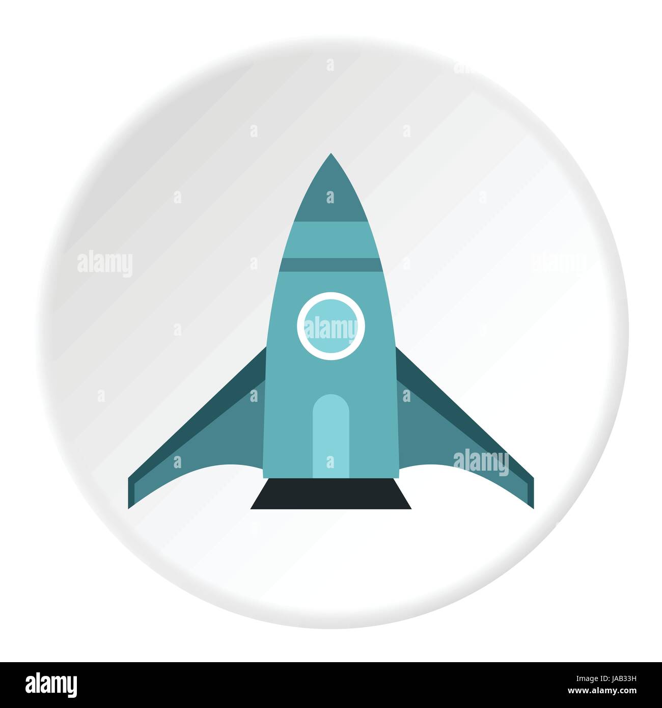 Rocket takes off icon. Flat illustration of rocket takes off vector ...