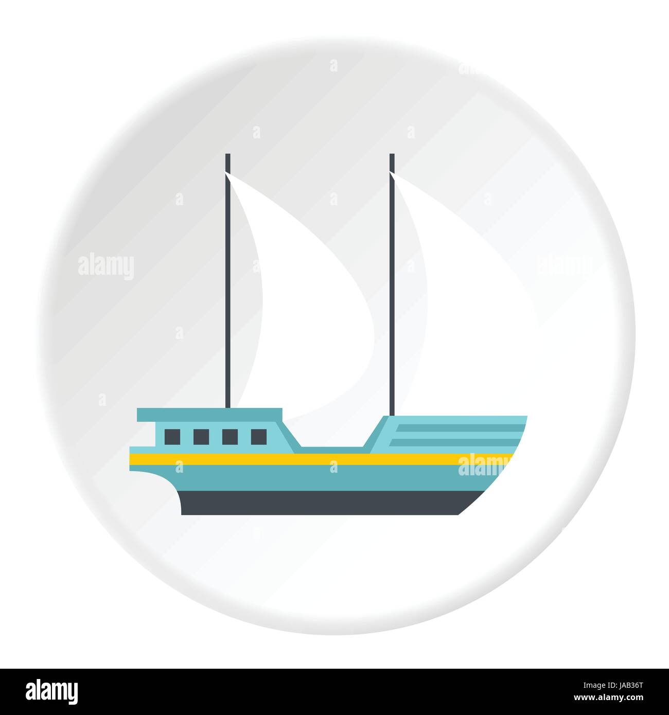 Big yacht icon. Flat illustration of big yacht vector icon for web ...