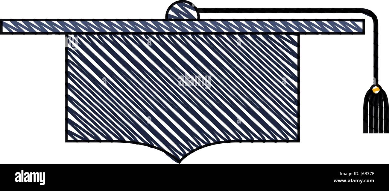 Silhouette image graduation cap Stock Vector Images - Alamy