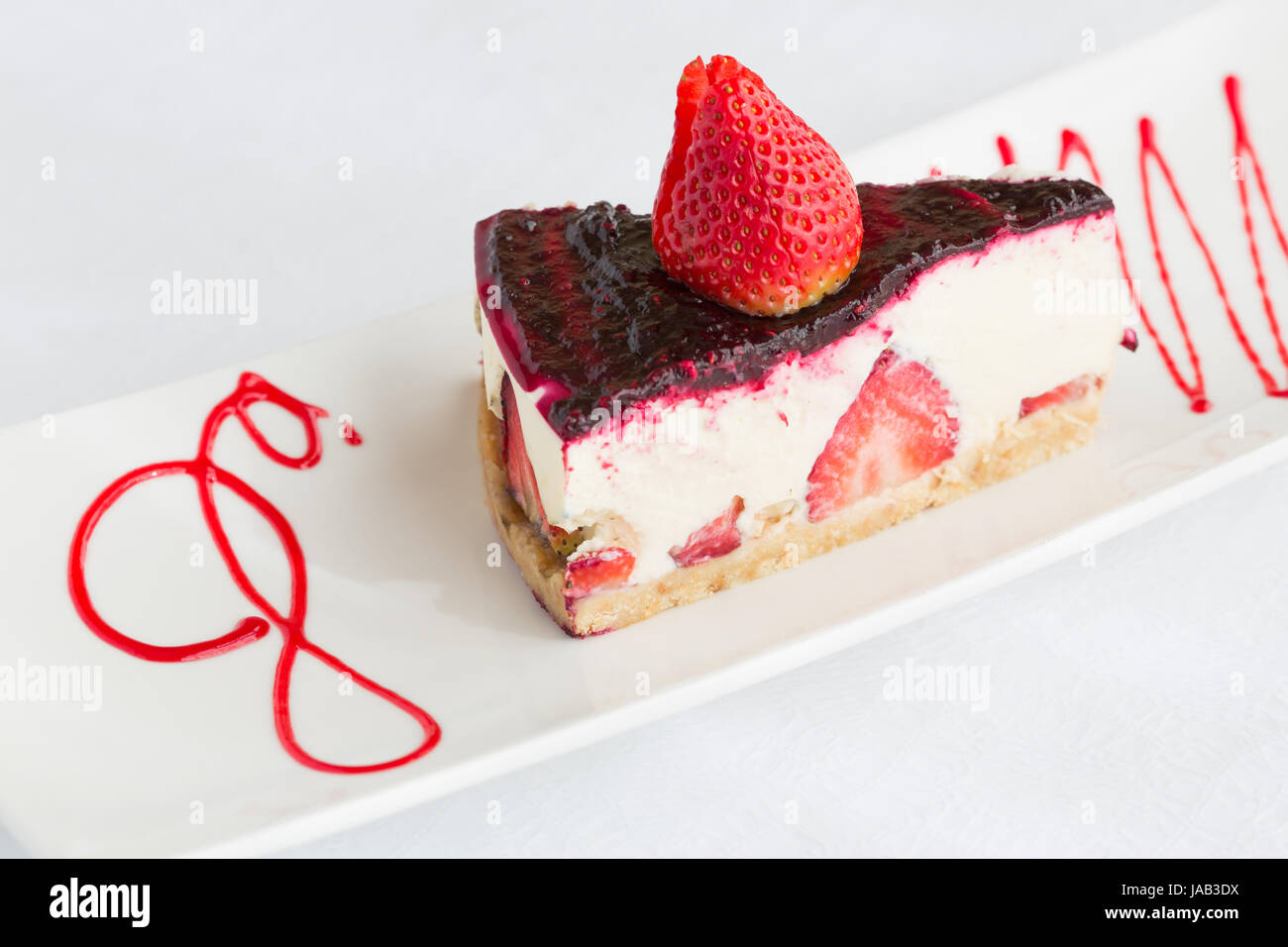 Rectangle Strawberry Cake Decoration
