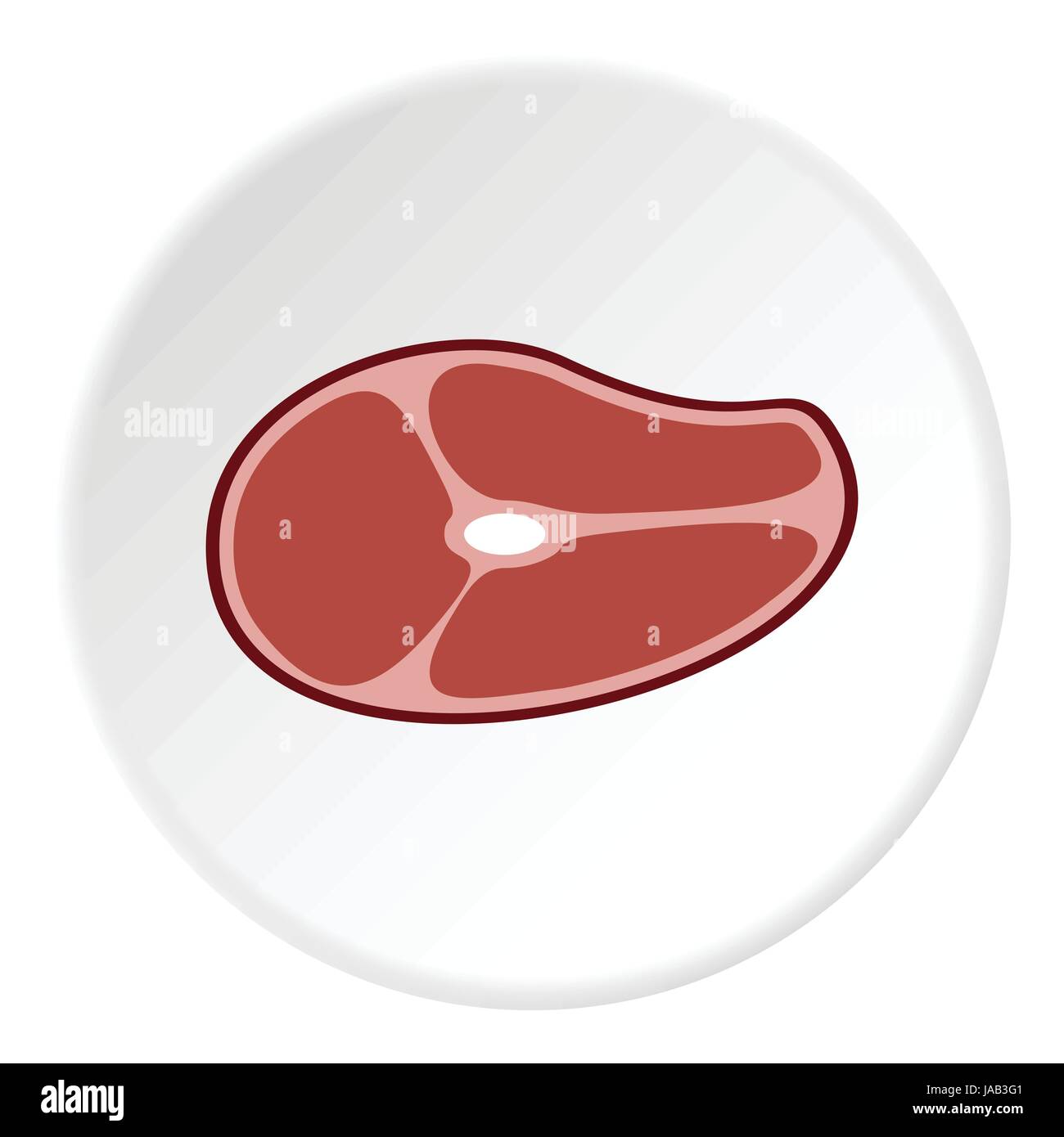Piece of meat beef icon. Flat illustration of piece of meat beef vector ...