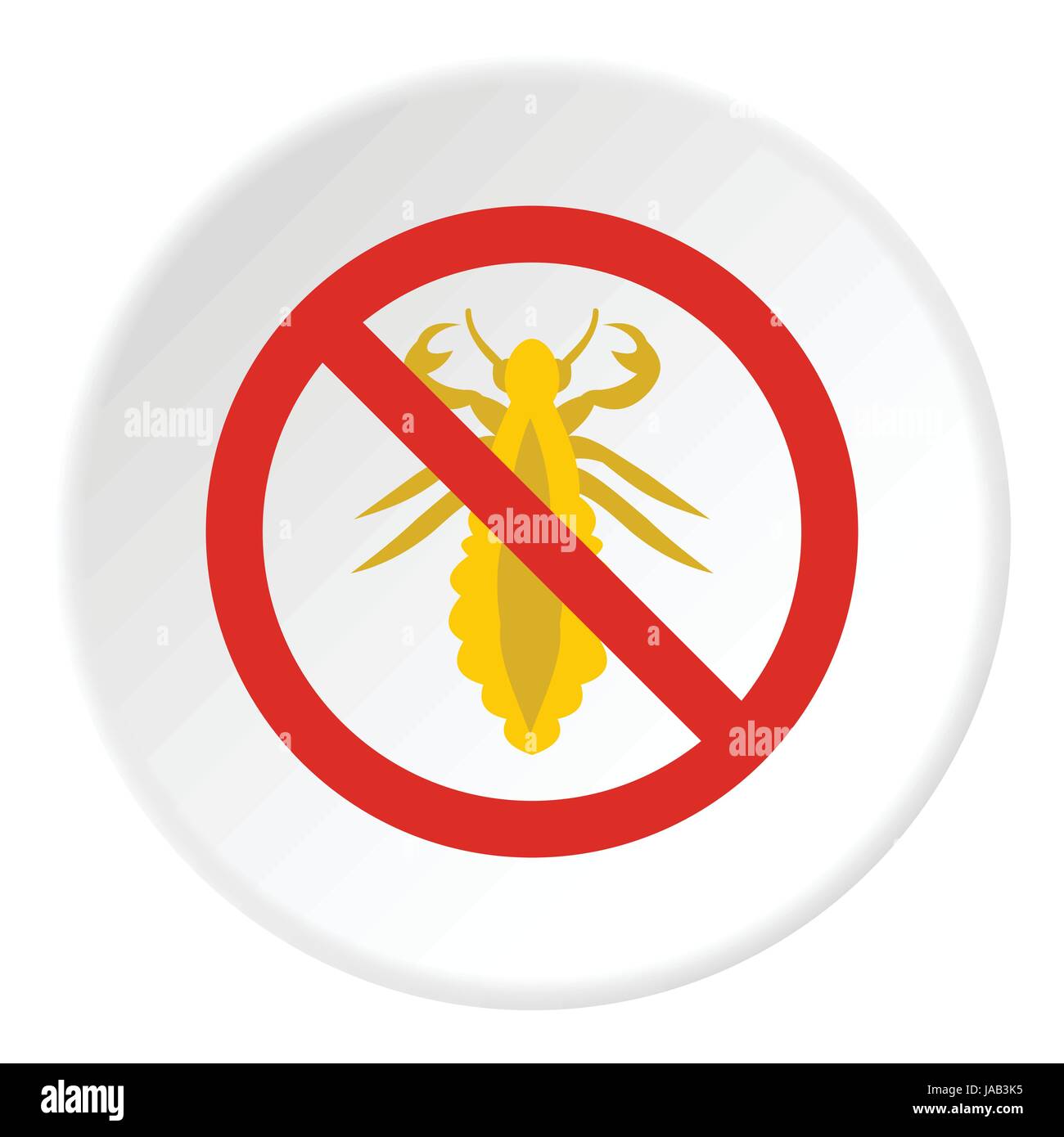 Prohibition sign insects icon. Flat illustration of prohibition sign ...