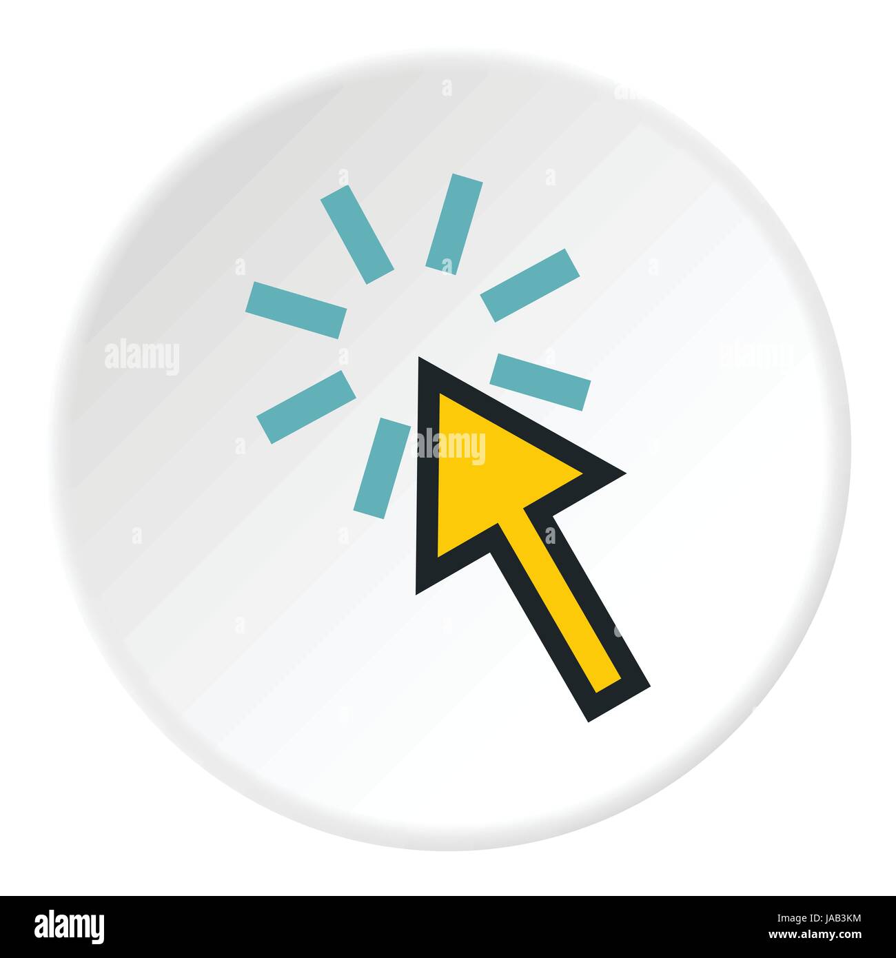 Cursor arrow is pointing icon. Flat illustration of cursor arrow is ...