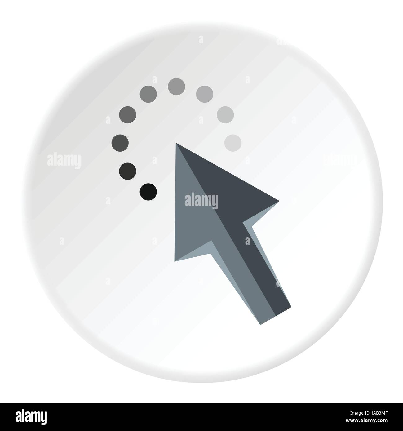 Cursor arrow waiting icon. Flat illustration of cursor arrow waiting ...