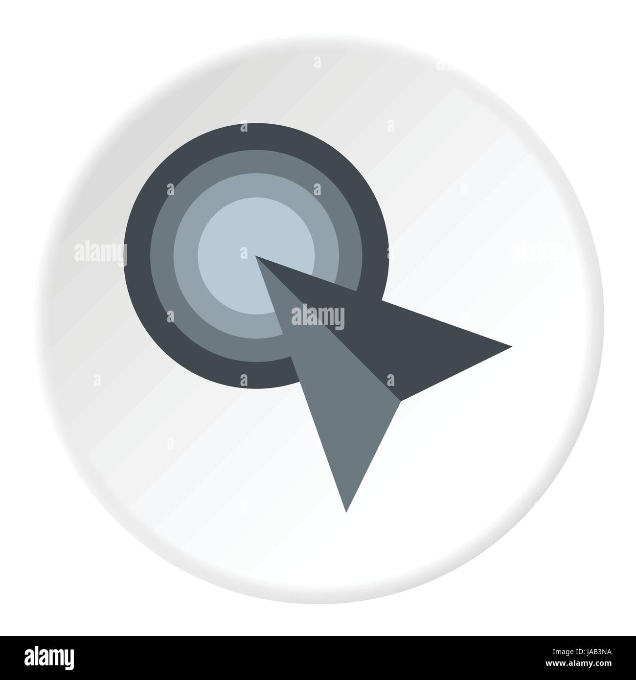 Grey arrow cursor icon. Flat illustration of grey arrow cursor vector ...