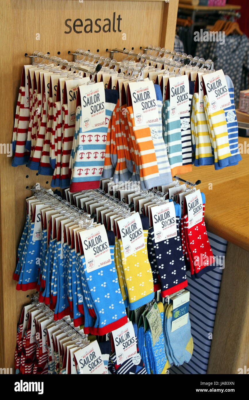 Padstow, Cornwall, UK - April 6th 2017: Store display of women's ...