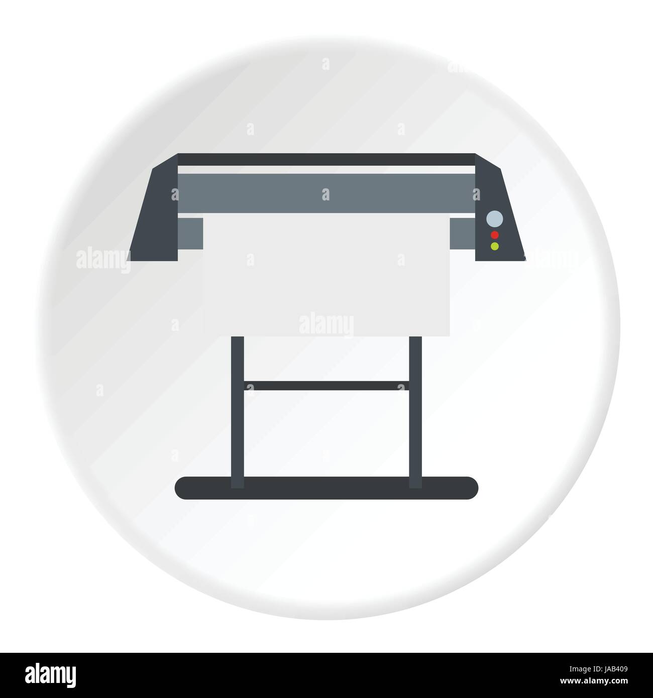 Platen for printing machines icon. Flat illustration of platen for ...