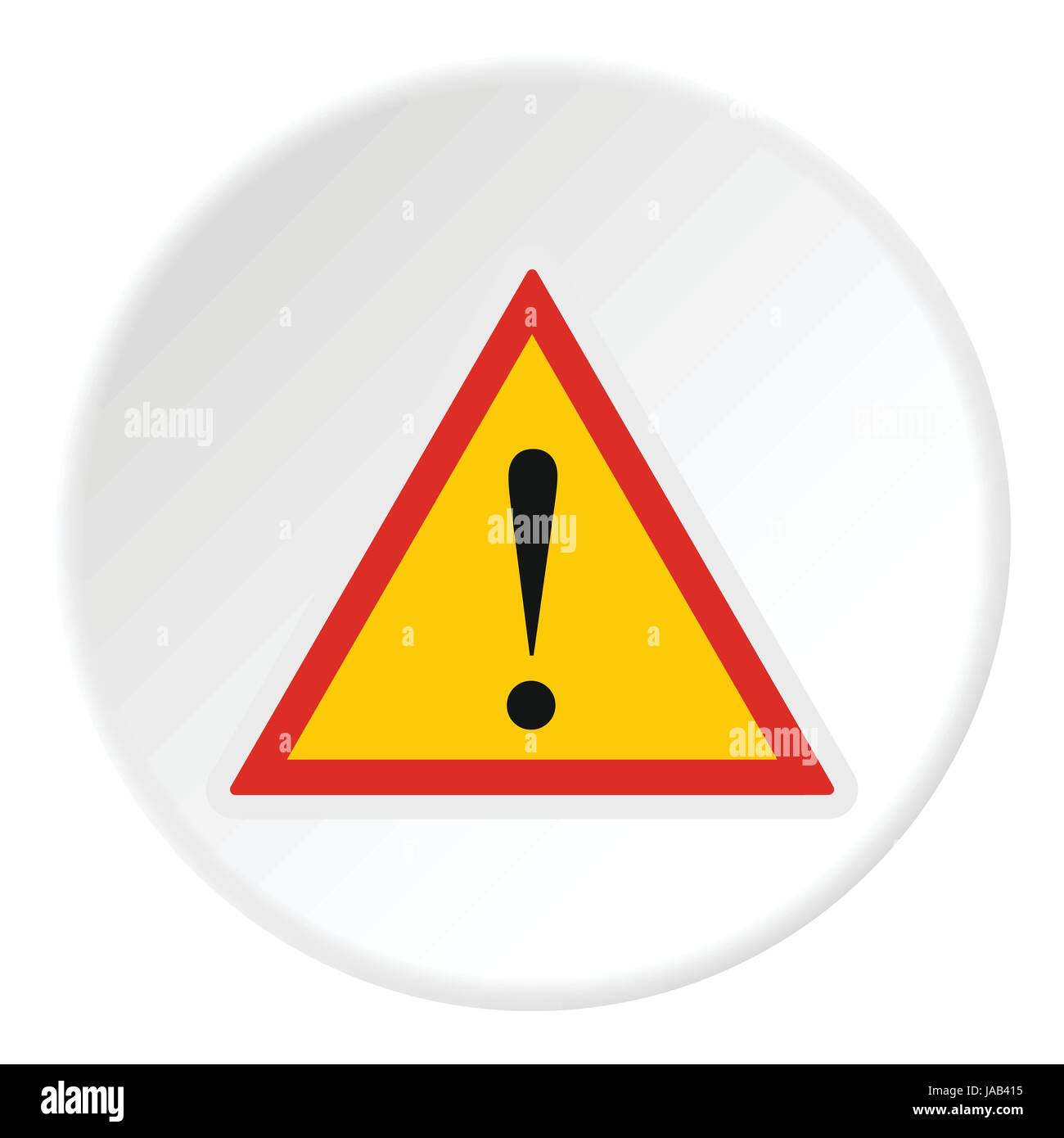 Road sign warning icon. Flat illustration of road sign warning vector ...