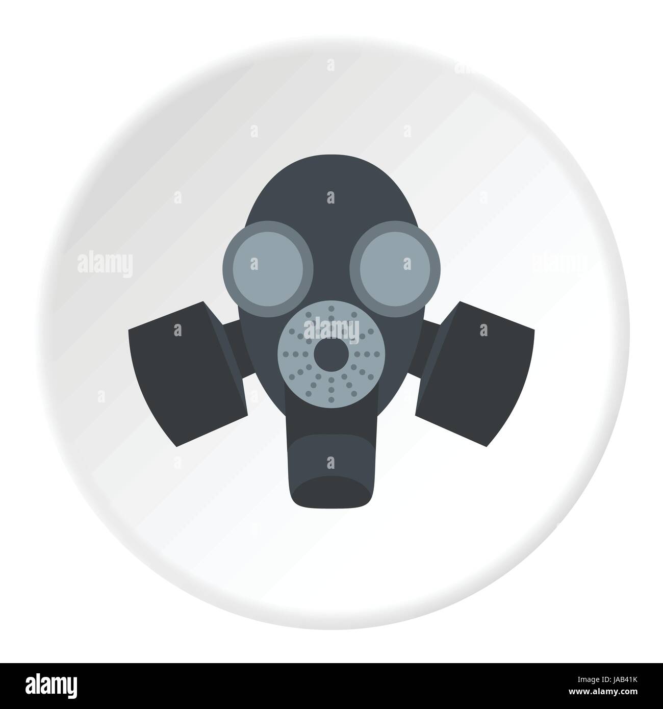 Gas mask icon. Flat illustration of gas mask vector icon for web Stock ...