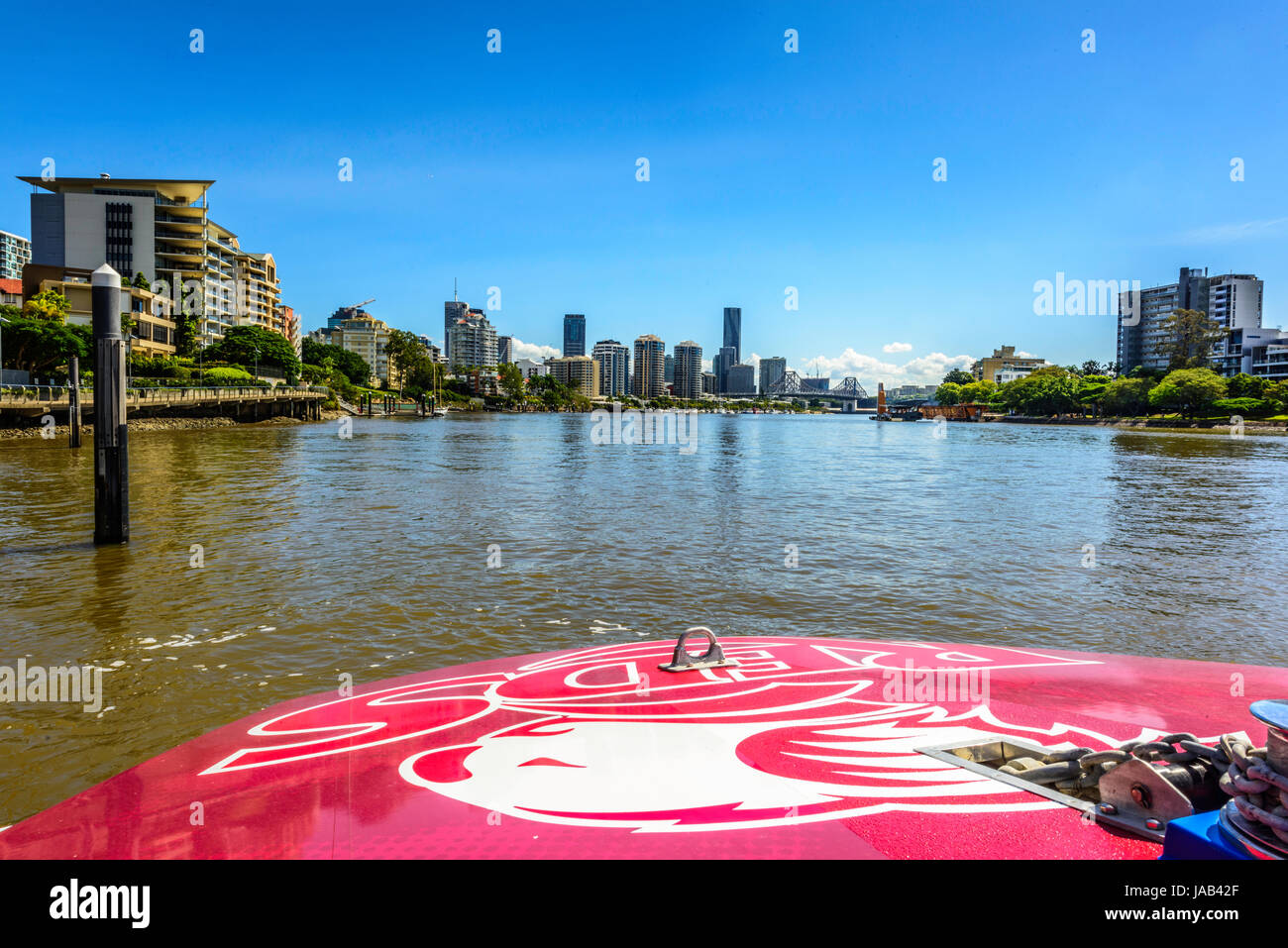 Brisbane River, Southbank and Botanical Gardens Stock Photo - Alamy