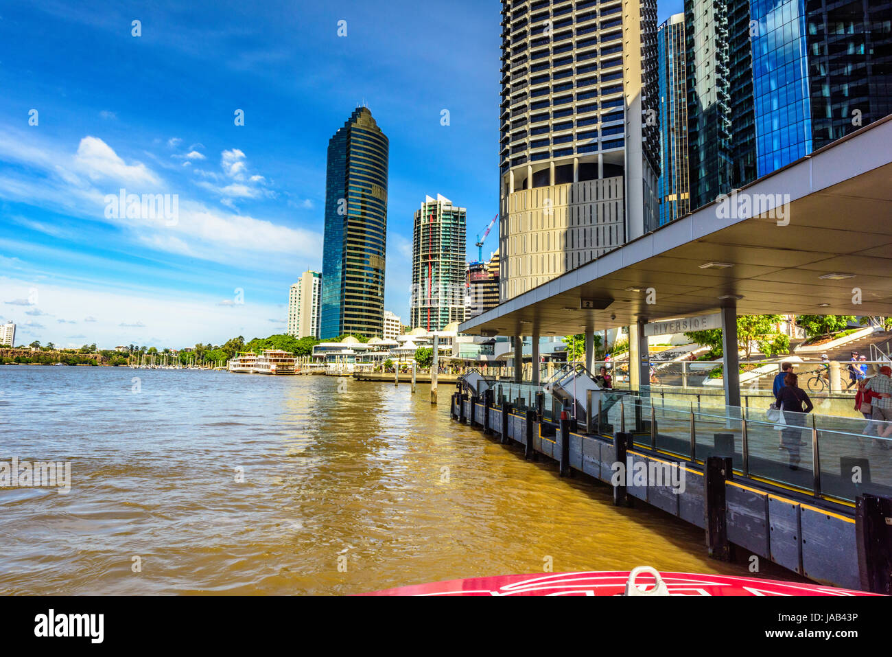 Brisbane River, Southbank and Botanical Gardens Stock Photo - Alamy