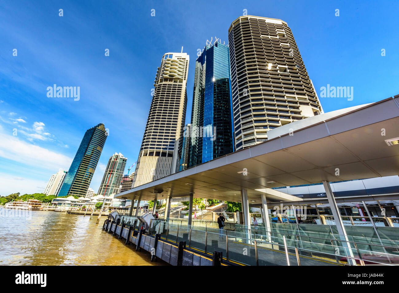 Brisbane River, Southbank and Botanical Gardens Stock Photo - Alamy