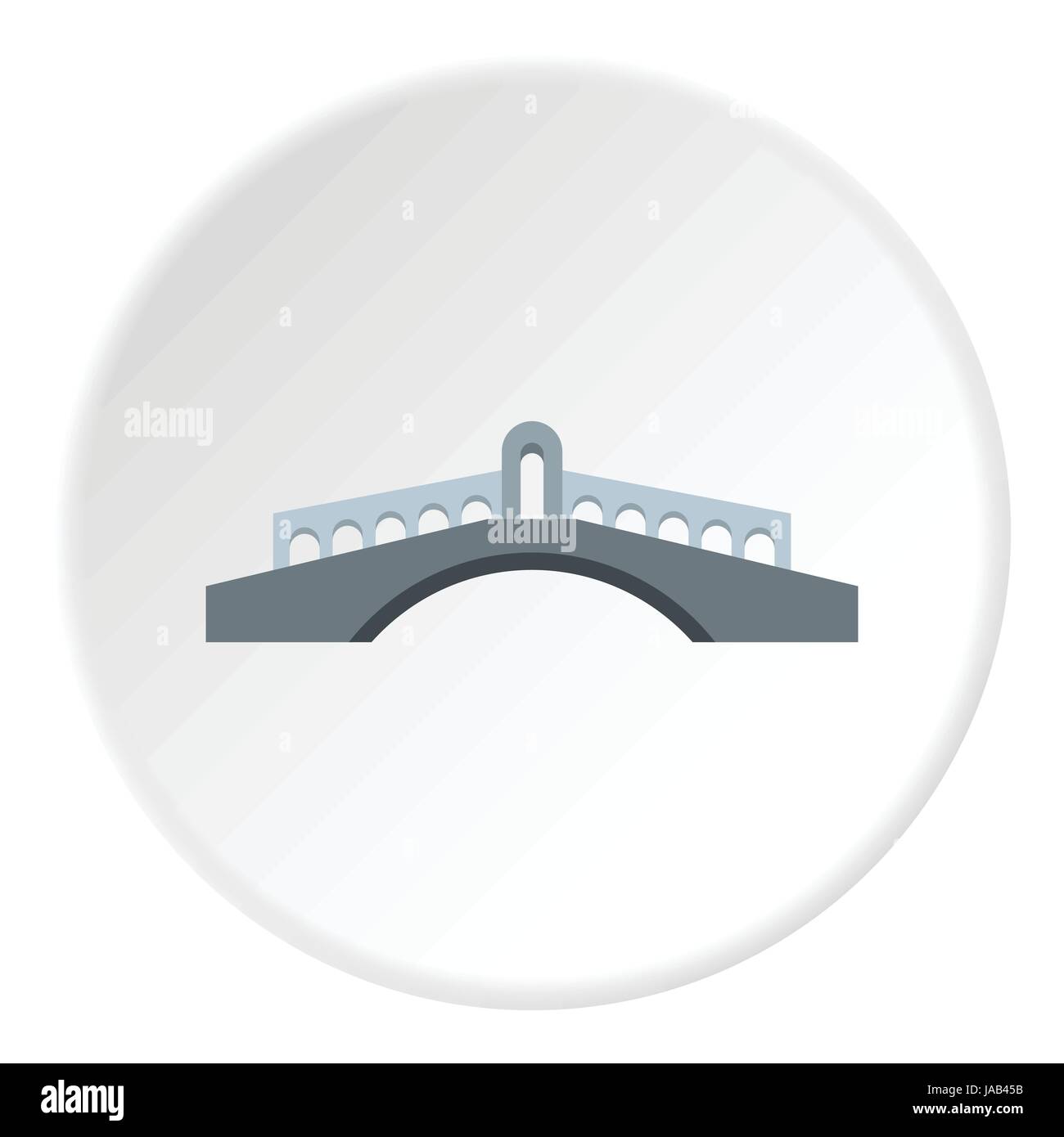 Round bridge icon. Flat illustration of round bridge vector icon for ...