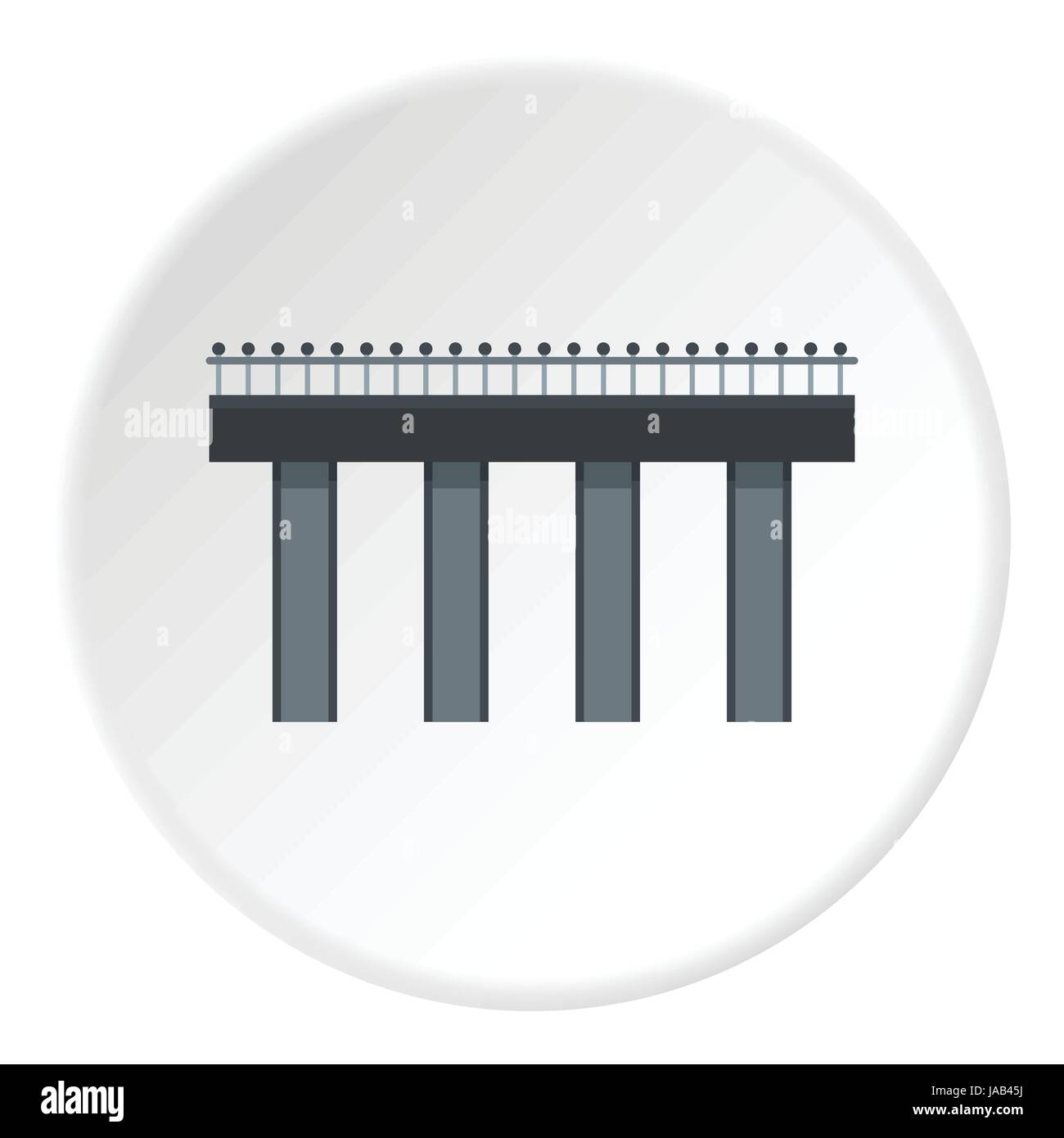 Steel bridge icon. Flat illustration of steel bridge vector icon for ...