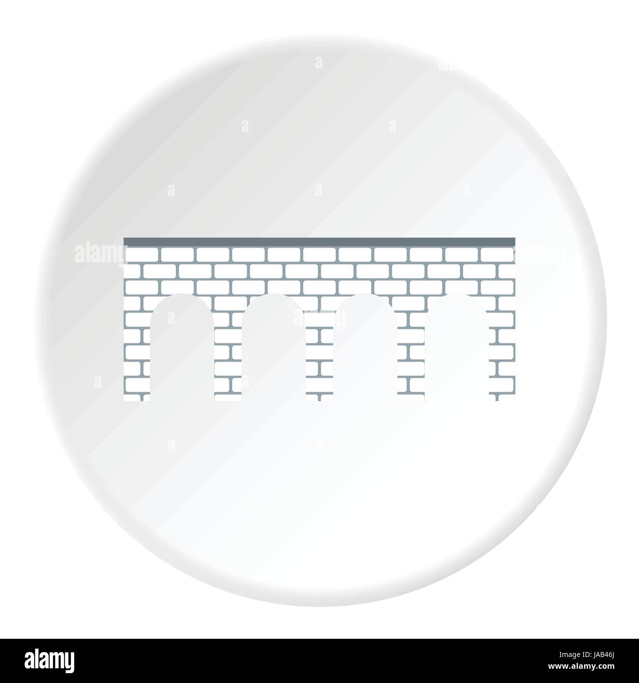 Brick bridge icon. Flat illustration of brick bridge vector icon for ...