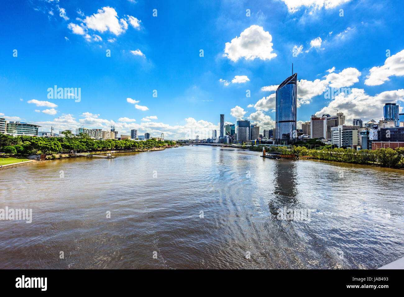 Brisbane River, Southbank and Botanical Gardens Stock Photo - Alamy