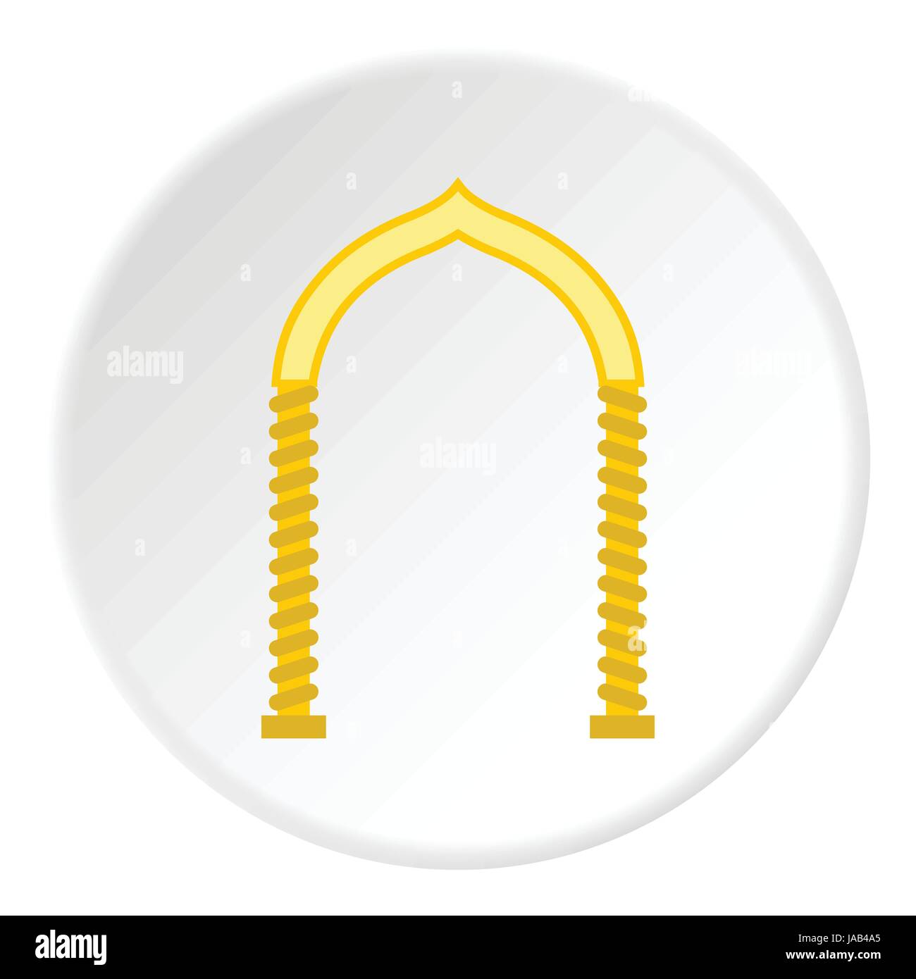 Yellow arch icon. Flat illustration of yellow arch vector icon for web ...