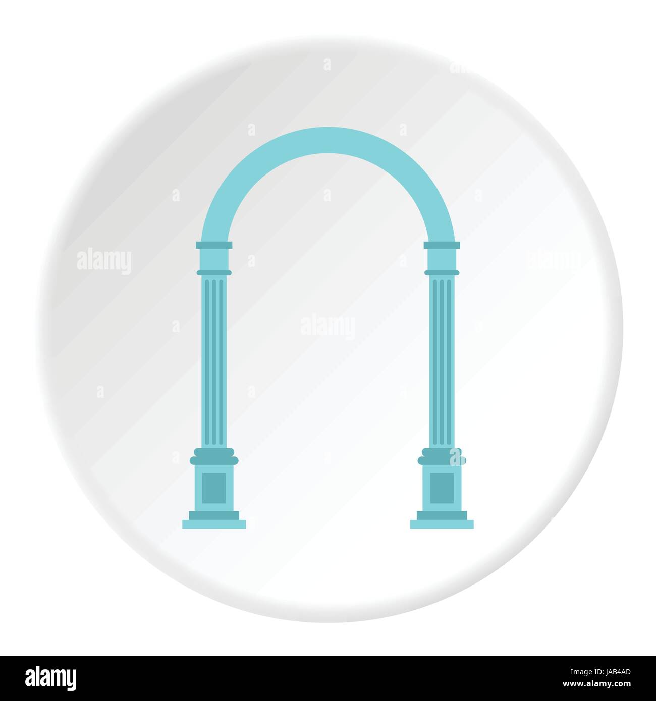 Blue arch icon. Flat illustration of blue arch vector icon for web ...