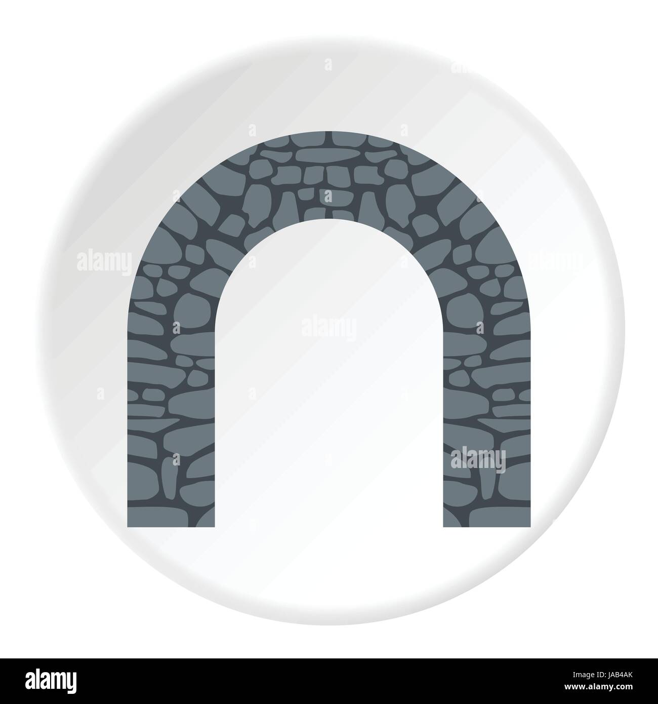 Stone arch icon. Flat illustration of stone arch vector icon for web ...
