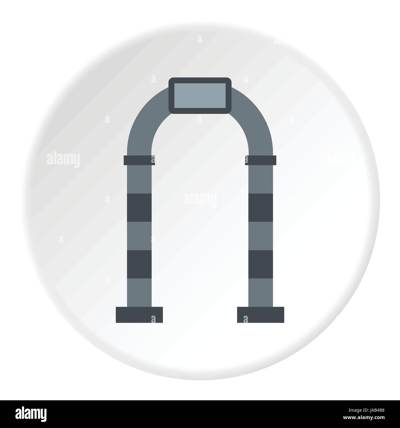 Gray arch icon. Flat illustration of gray arch vector icon for web ...