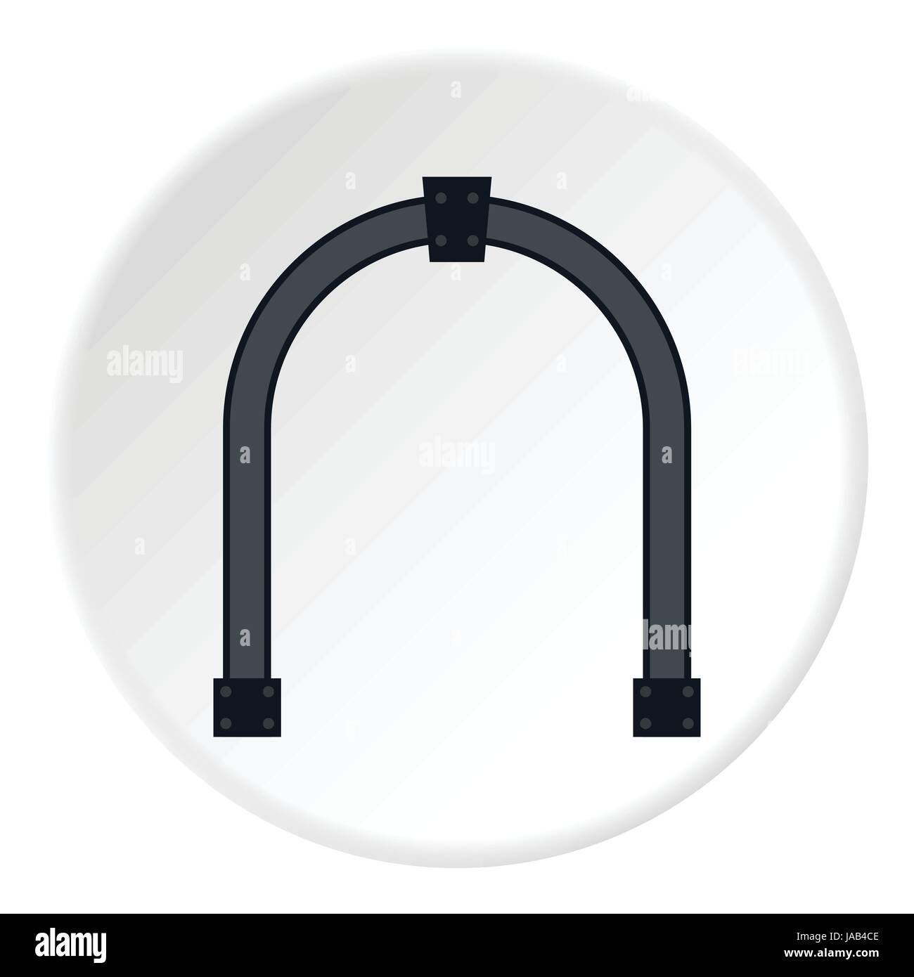 Steel arch icon. Flat illustration of steel arch vector icon for web ...