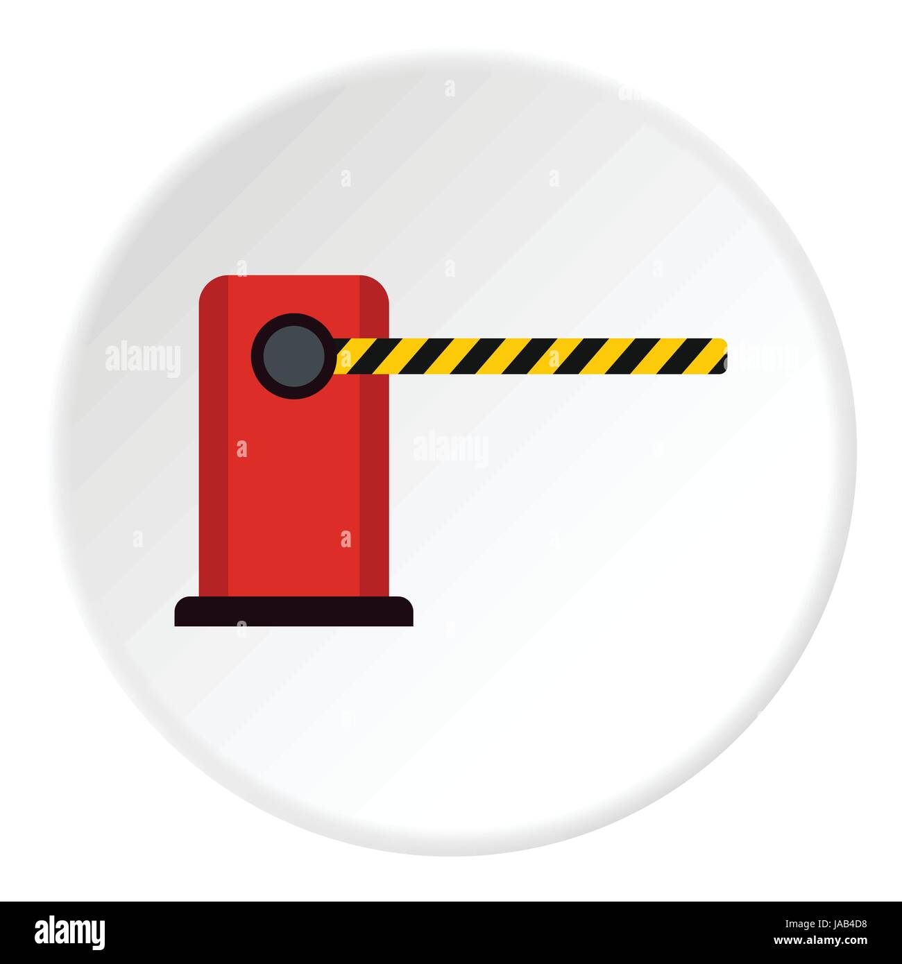 Gate in parking lot icon. Flat illustration of gate in parking lot ...
