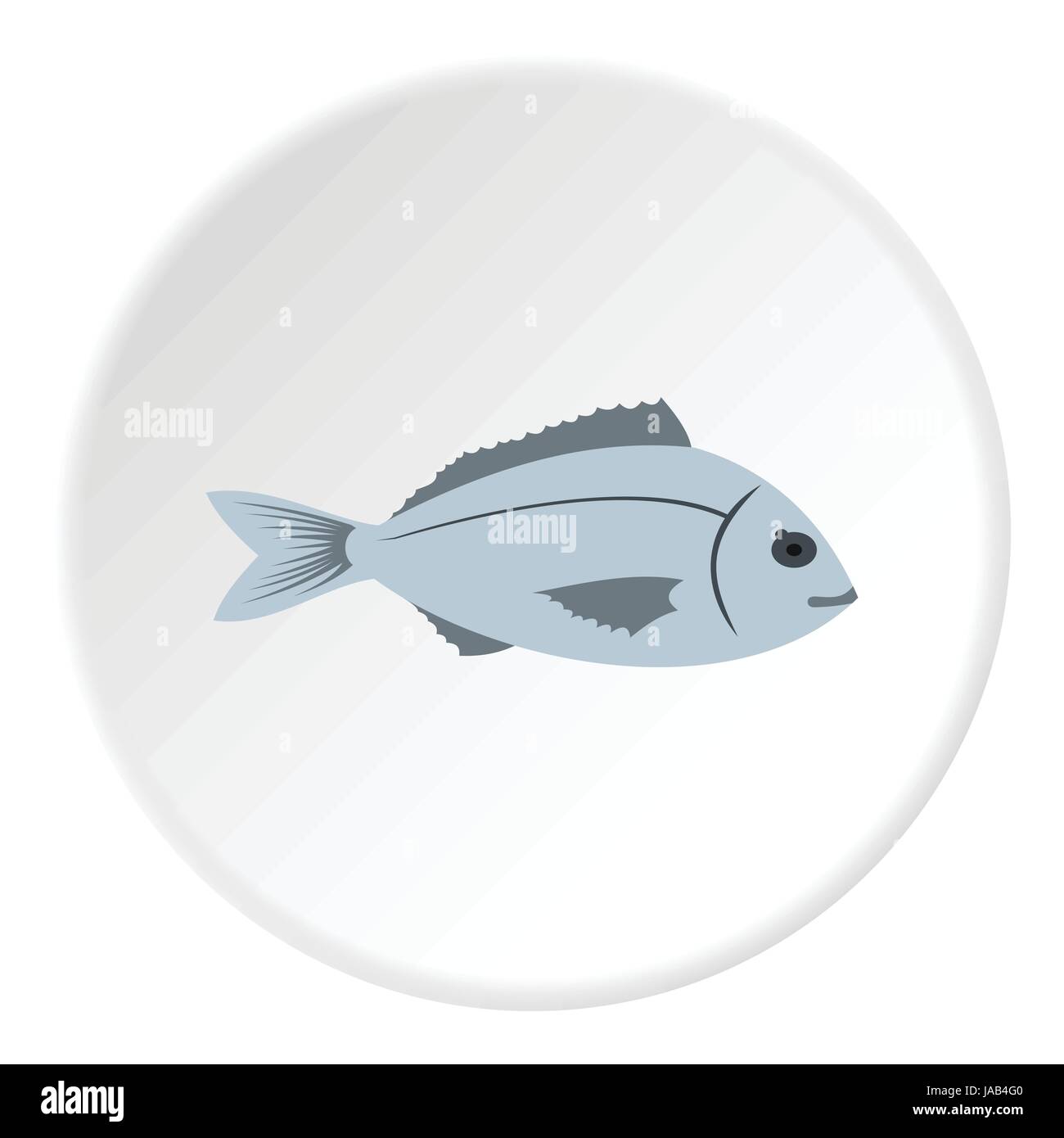 Saltwater fish icon. Flat illustration of saltwater fish vector icon ...