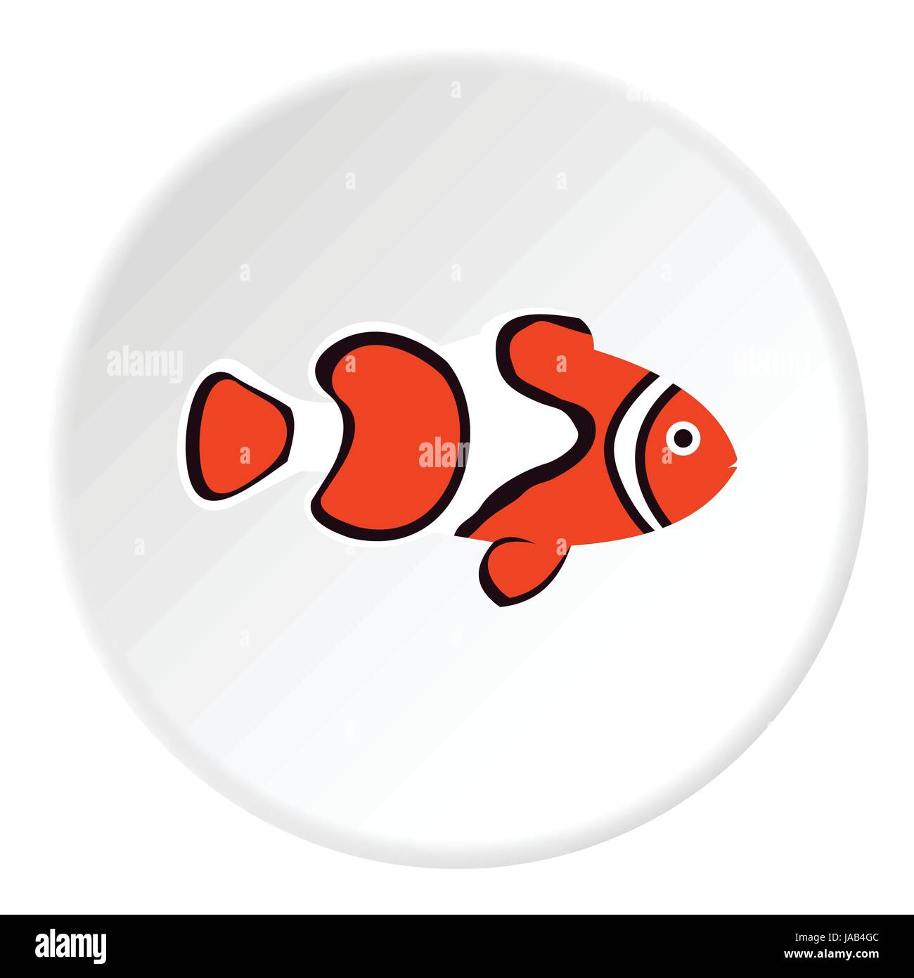 Clown fish icon. Flat illustration of clown fish vector icon for web ...