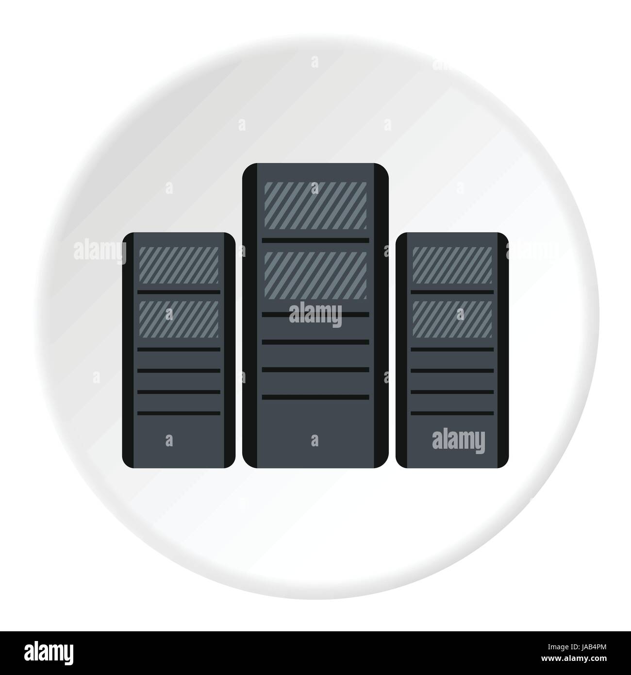 System blocks of computers icon. Flat illustration of system blocks of ...