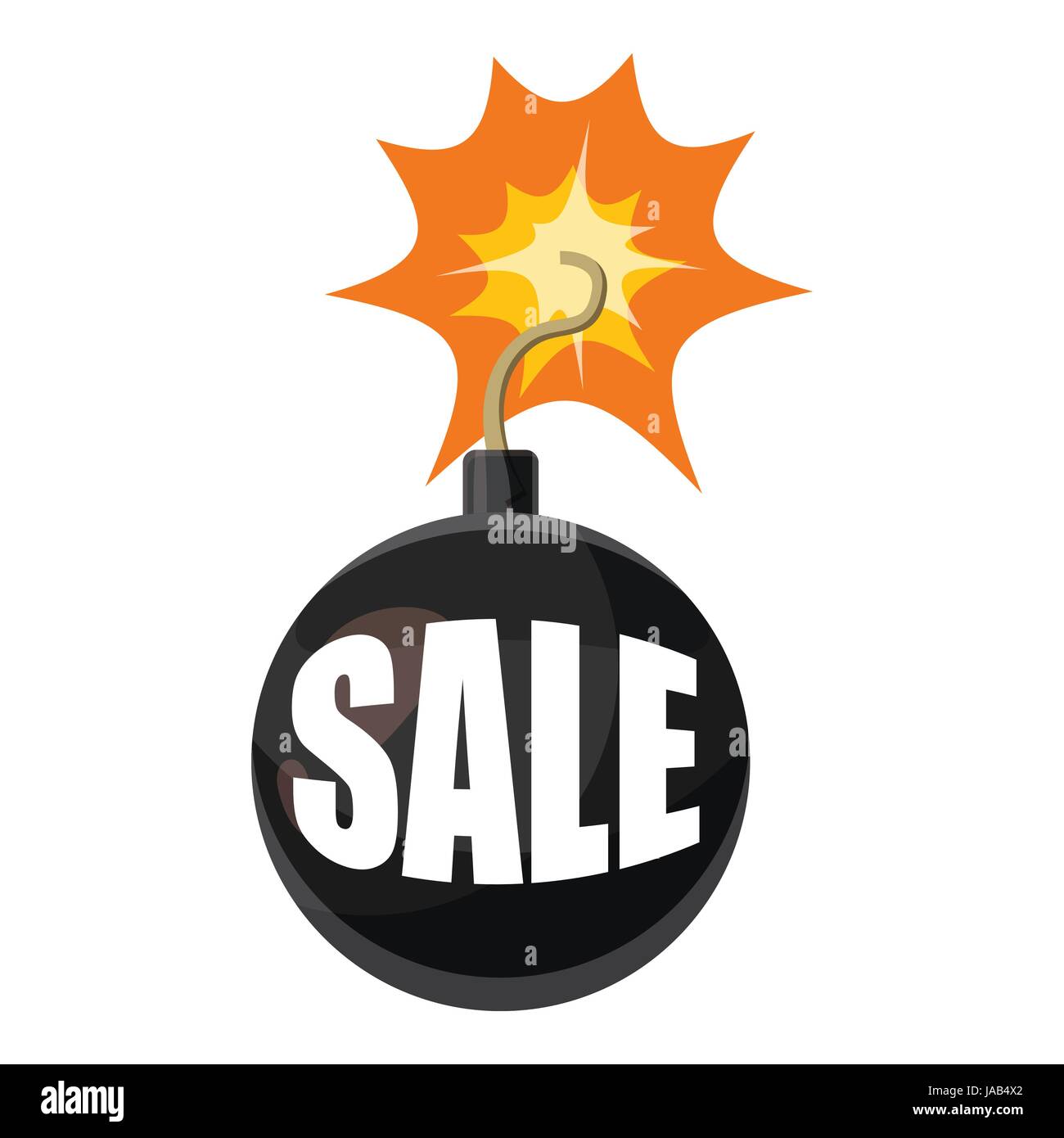 Bomb sale icon. Cartoon illustration of bomb sale vector icon for web ...