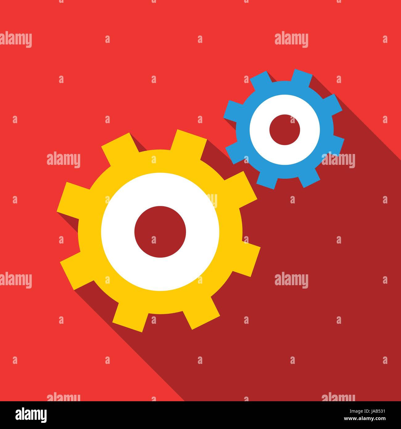 Gear mechanism icon. Flat illustration of gear mechanism vector icon ...