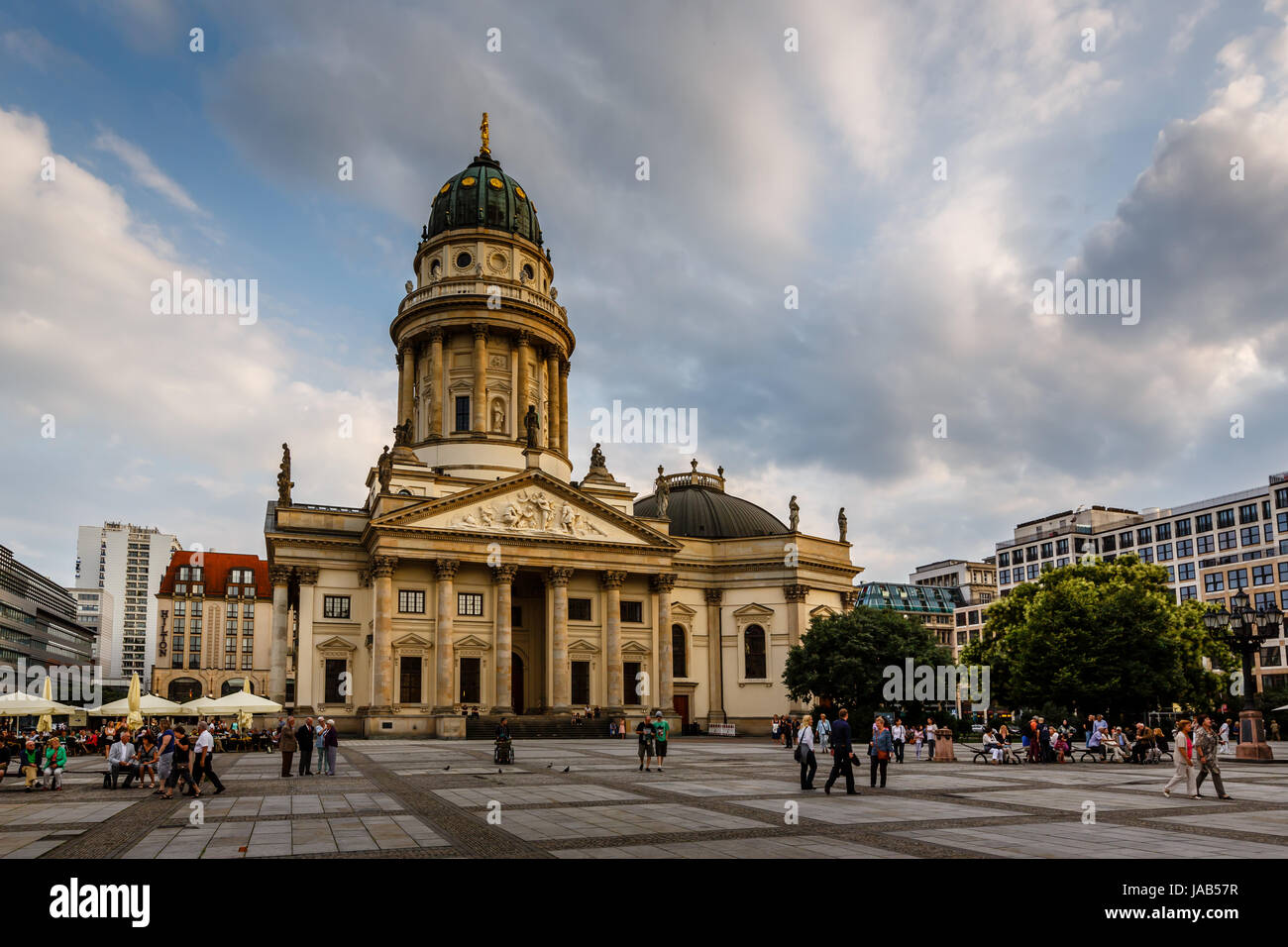 BERLIN, GERMANY - AUGUST 10: German Cathedral and Gendarmenmarkt Square ...